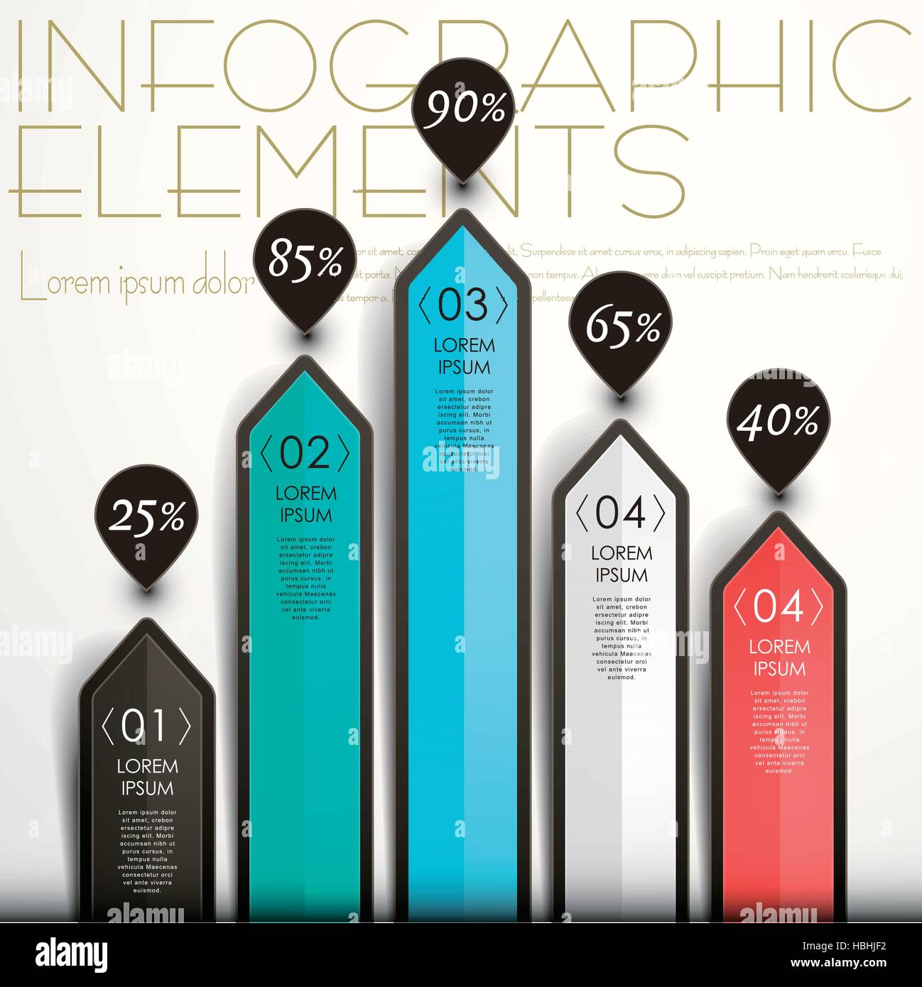 colorful bar chart vector abstract infographic elements Stock Vector ...