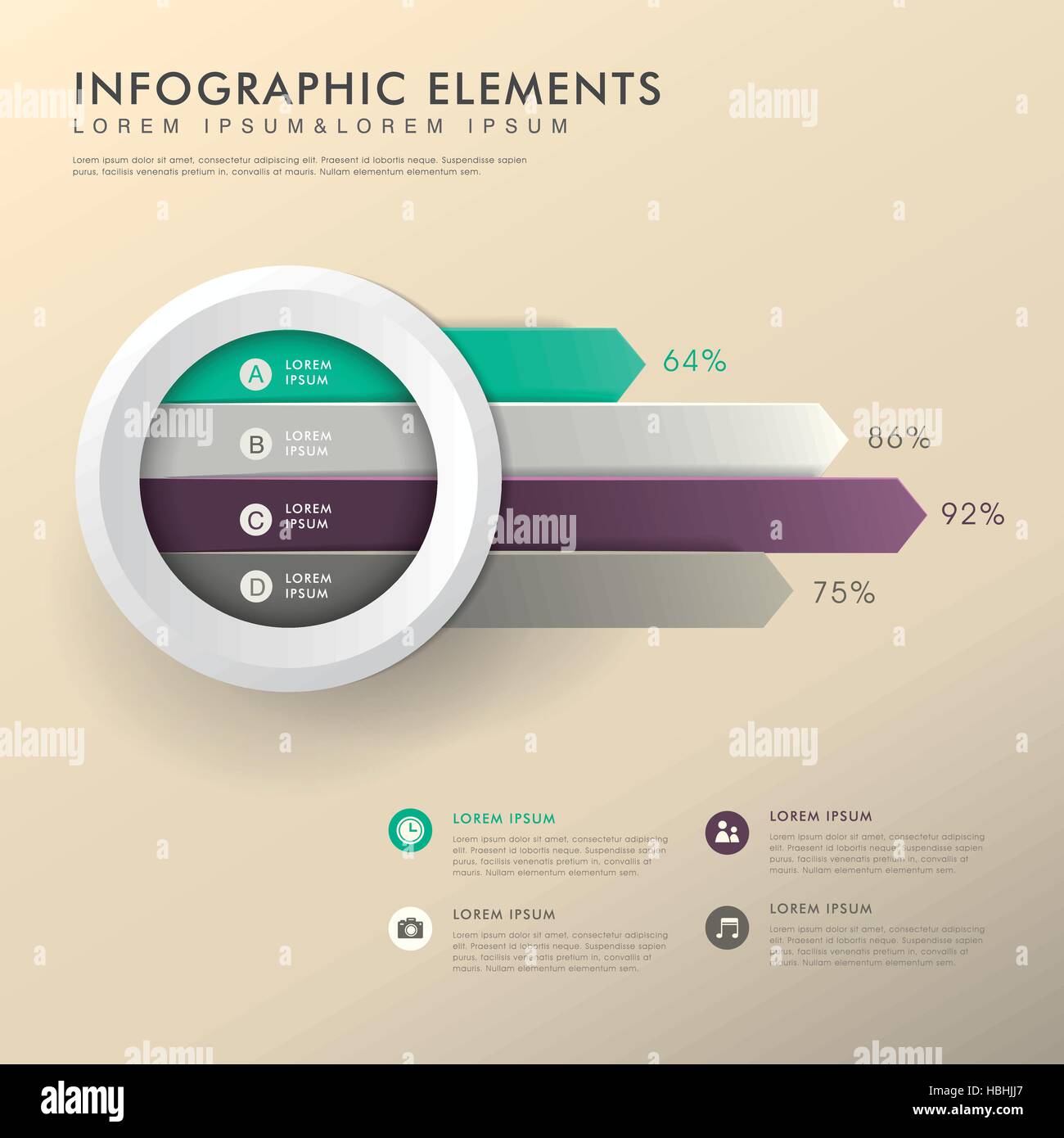 colorful bar chart vector abstract infographic elements Stock Vector ...