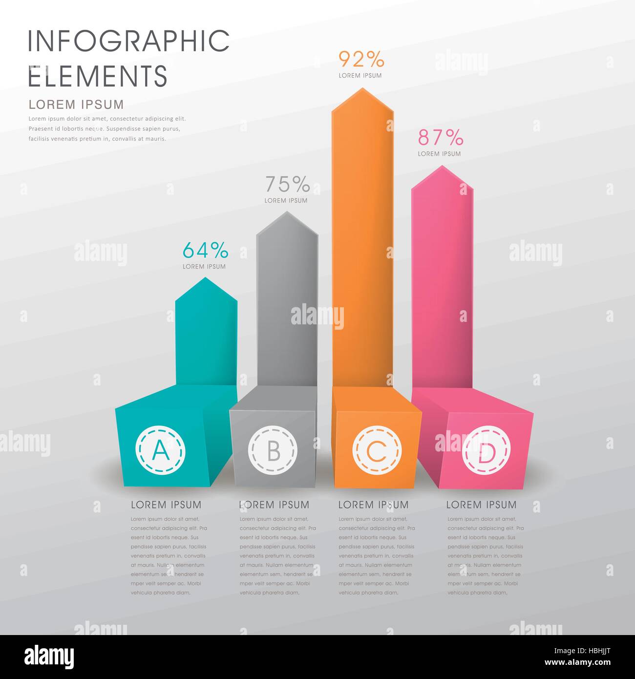 colorful bar chart vector abstract infographic elements Stock Vector Image & Art - Alamy
