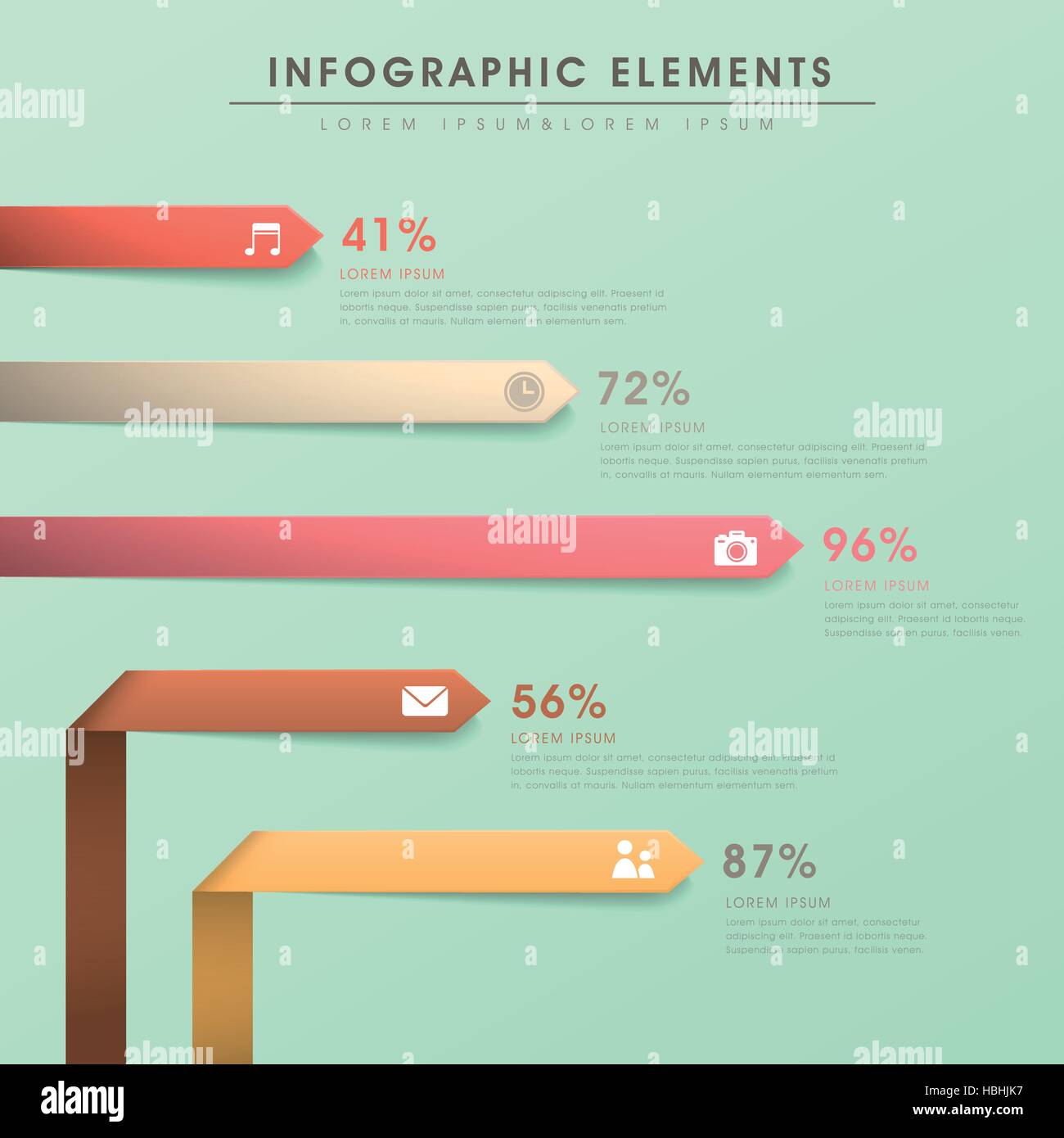 colorful bar chart vector abstract infographic elements Stock Vector ...