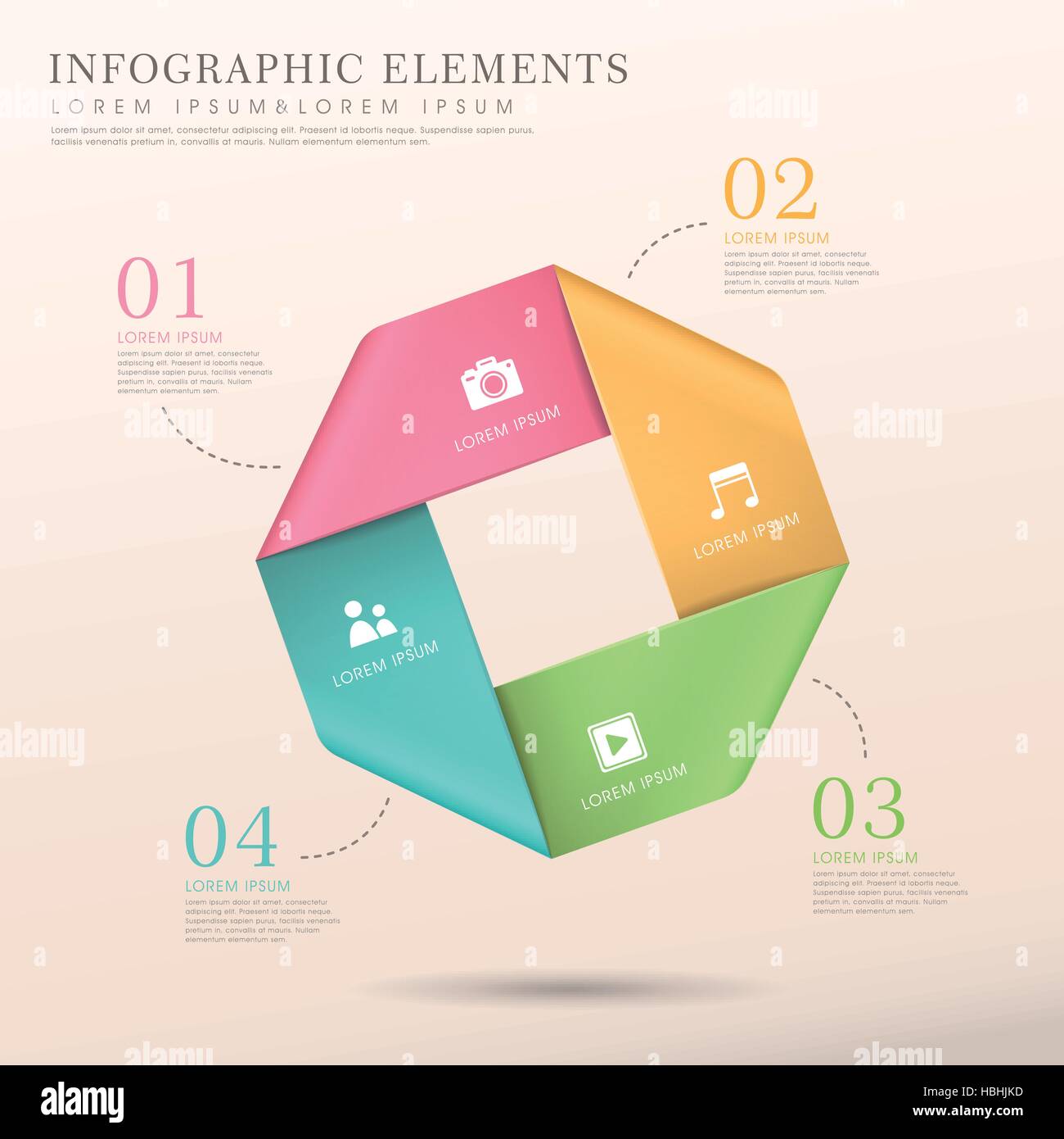 Ribbon infographic hi-res stock photography and images - Alamy