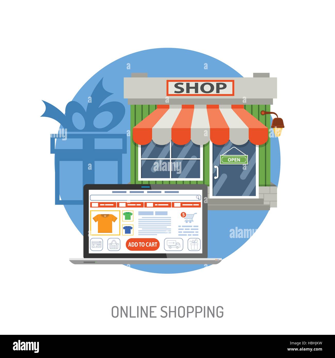 Internet Shopping Concept Stock Vector Image & Art - Alamy