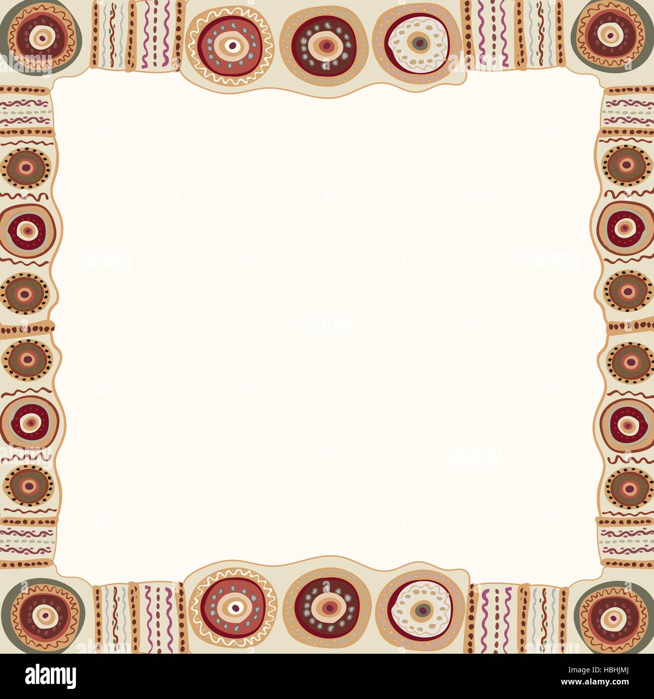 Ethnic hand painted square frame Stock Vector Image & Art - Alamy