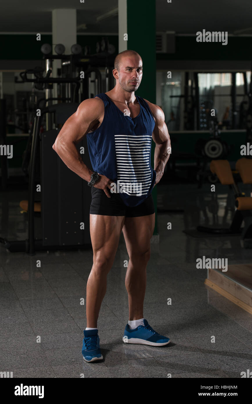 Portrait Of A Physically Fit Man Showing His Well Trained Body ...