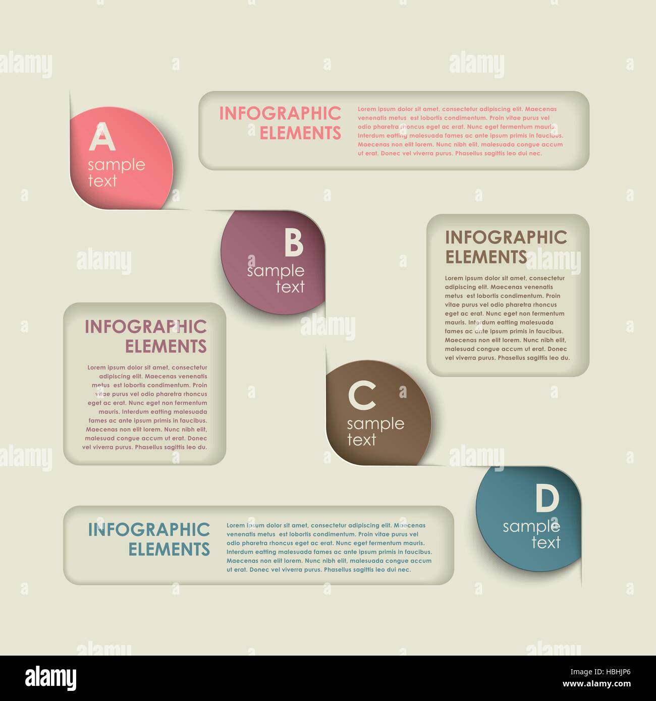 3d vector abstract circle tag infographic elements Stock Vector Image ...