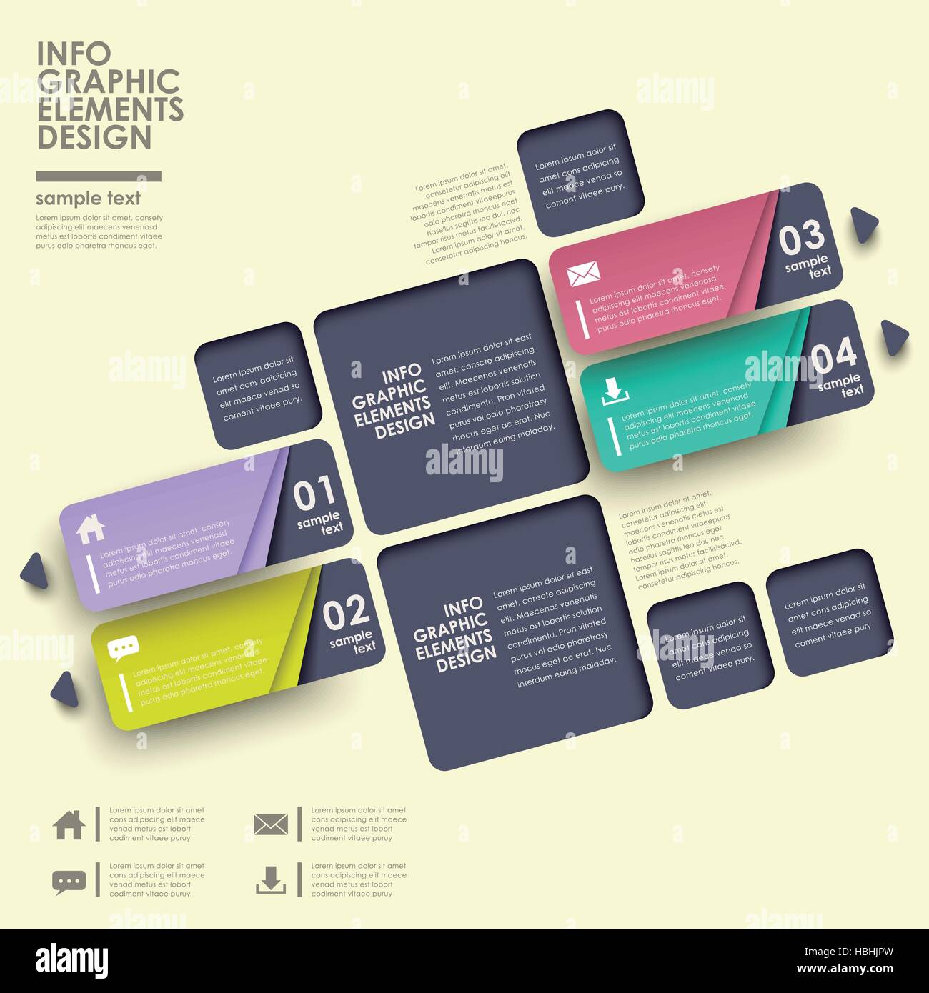 modern 3d vector abstract label infographic elements Stock Vector Image ...