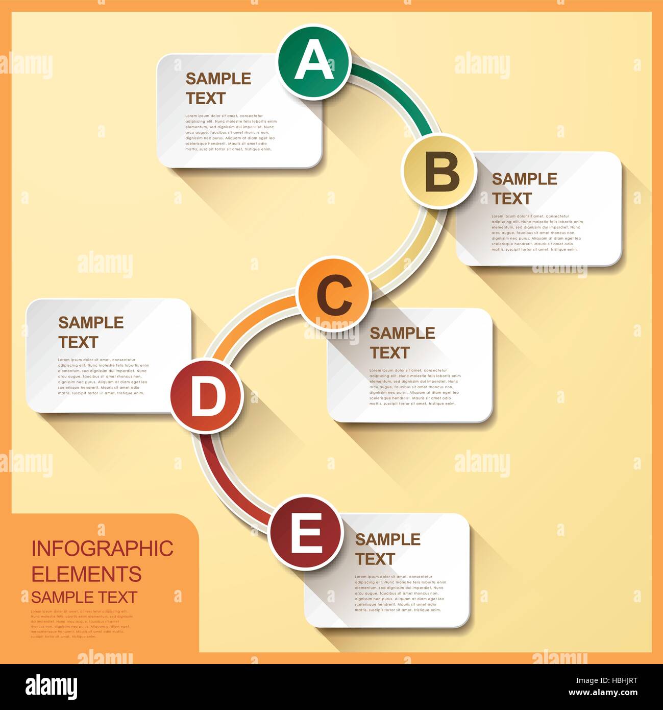 3d vector abstract flow chart infographic elements Stock Vector Image ...