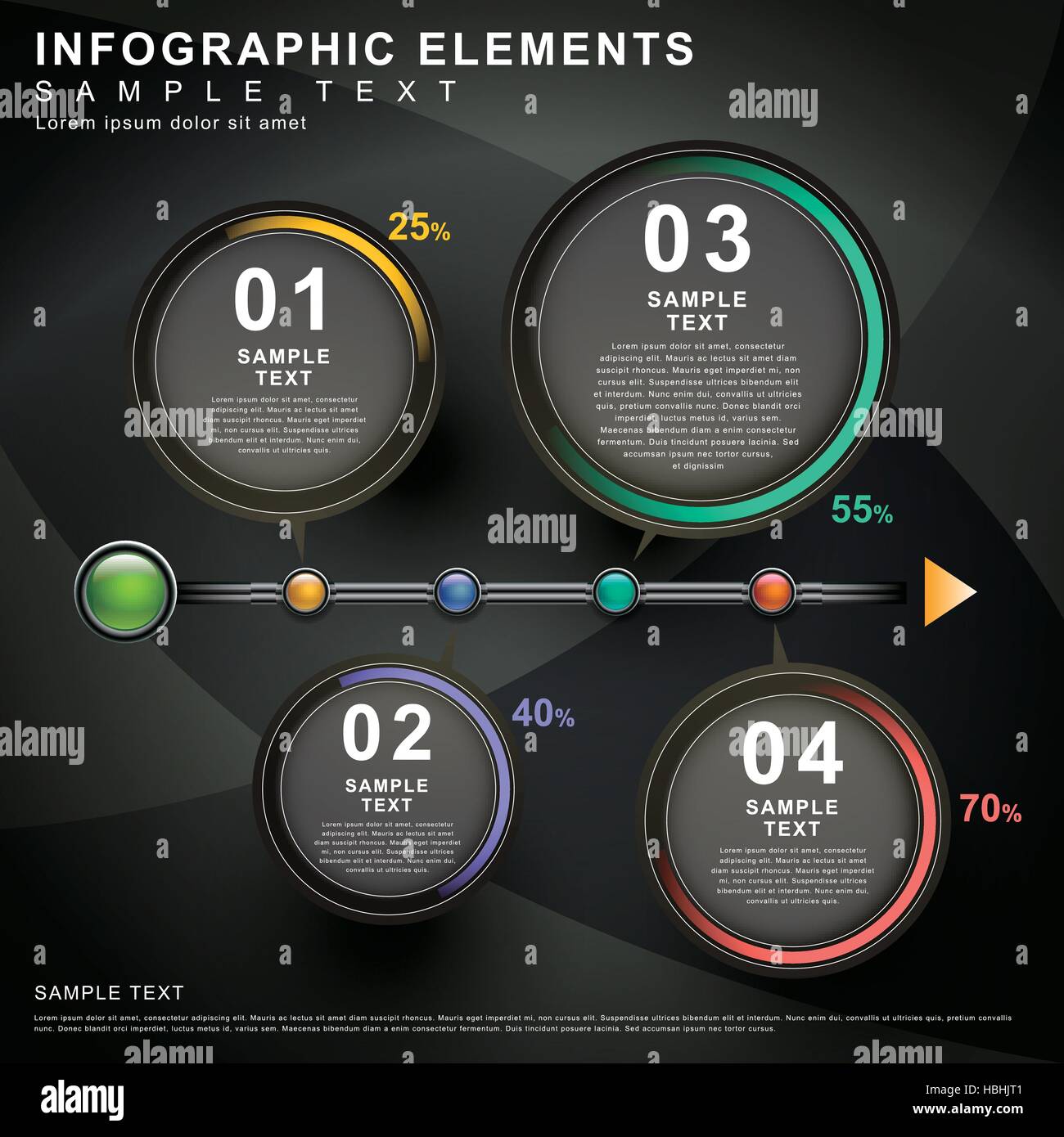 3d vector abstract flow chart infographic elements Stock Vector Image ...