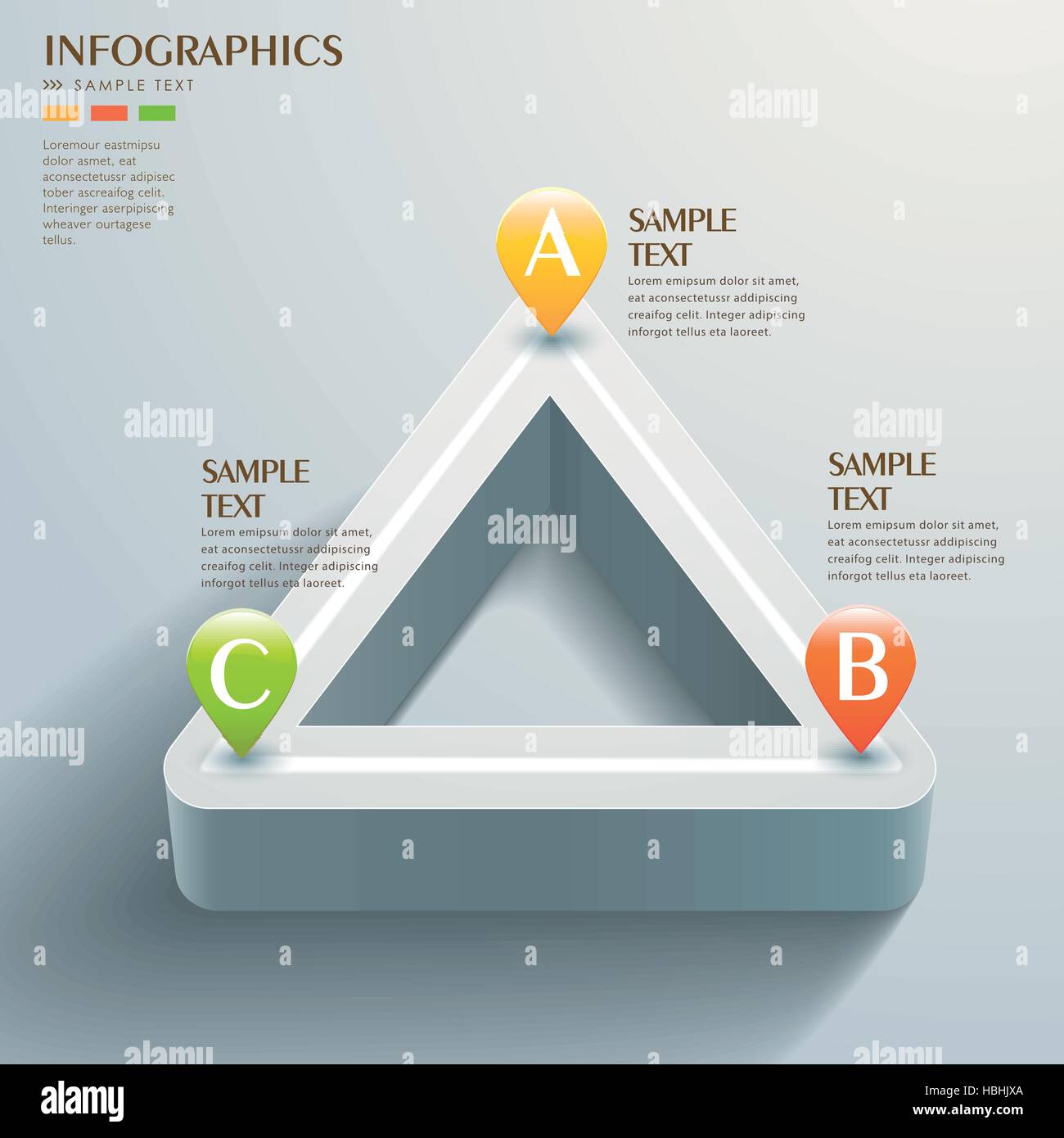 3d vector abstract triangle infographic elements Stock Vector Image ...