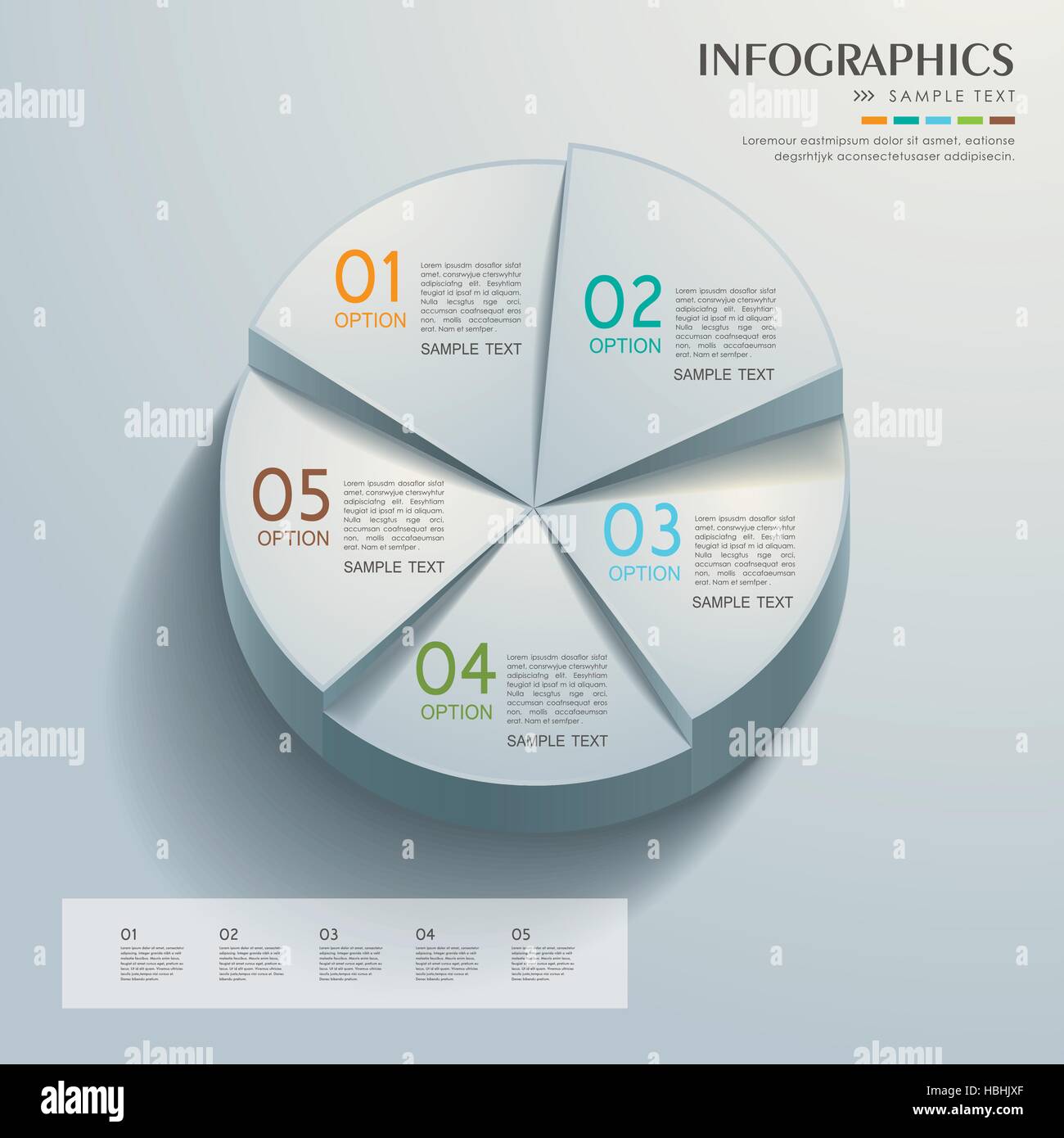 3d vector abstract pie chart infographic elements Stock Vector Image ...