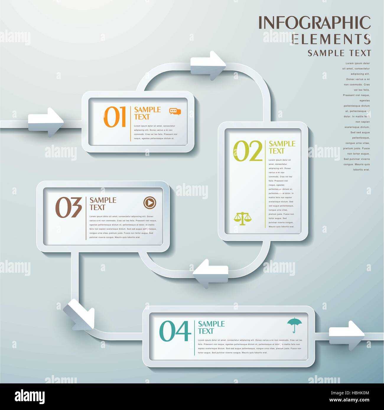 3d vector abstract flow chart infographic elements Stock Vector Image ...