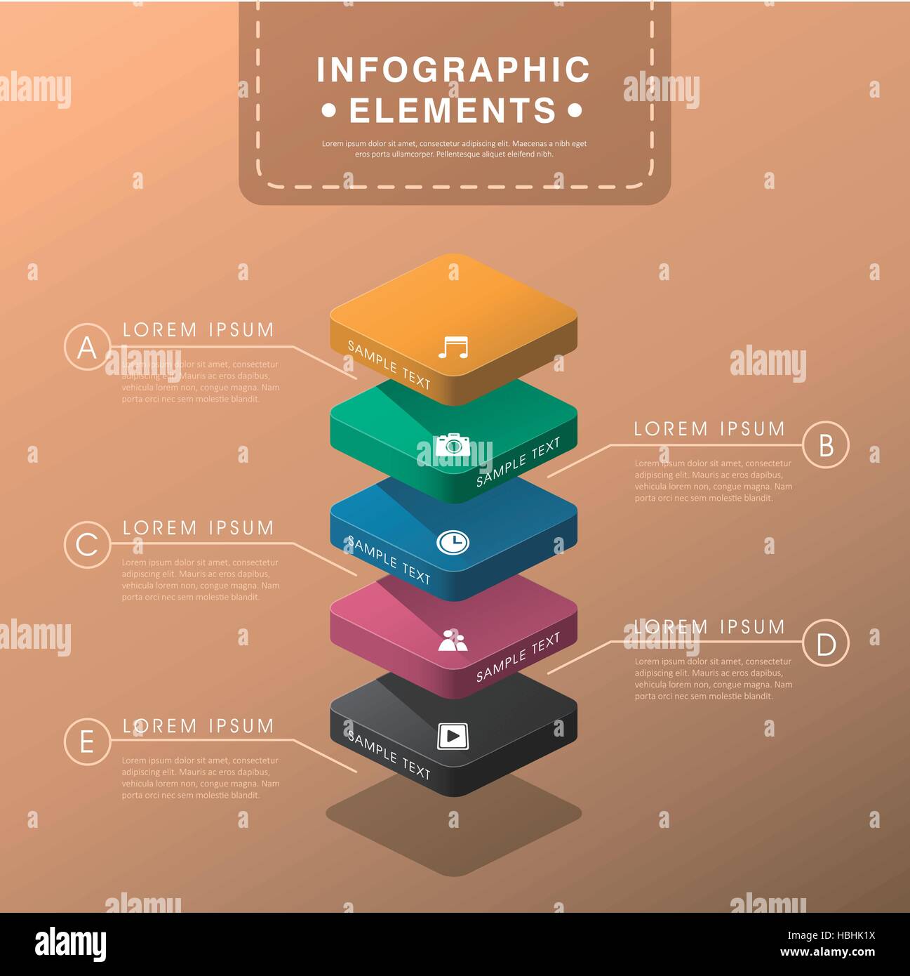 vector abstract layer chart flat design infographic elements Stock ...