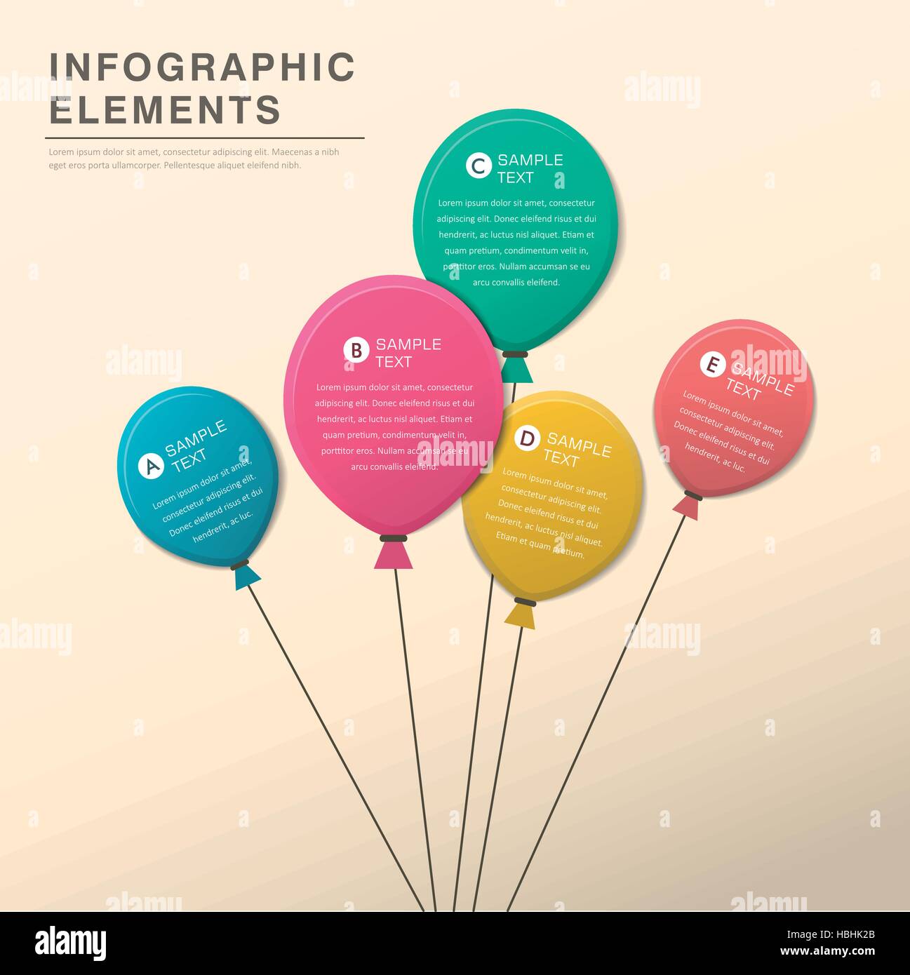 Balloon vector background infographic Stock Vector Images - Alamy