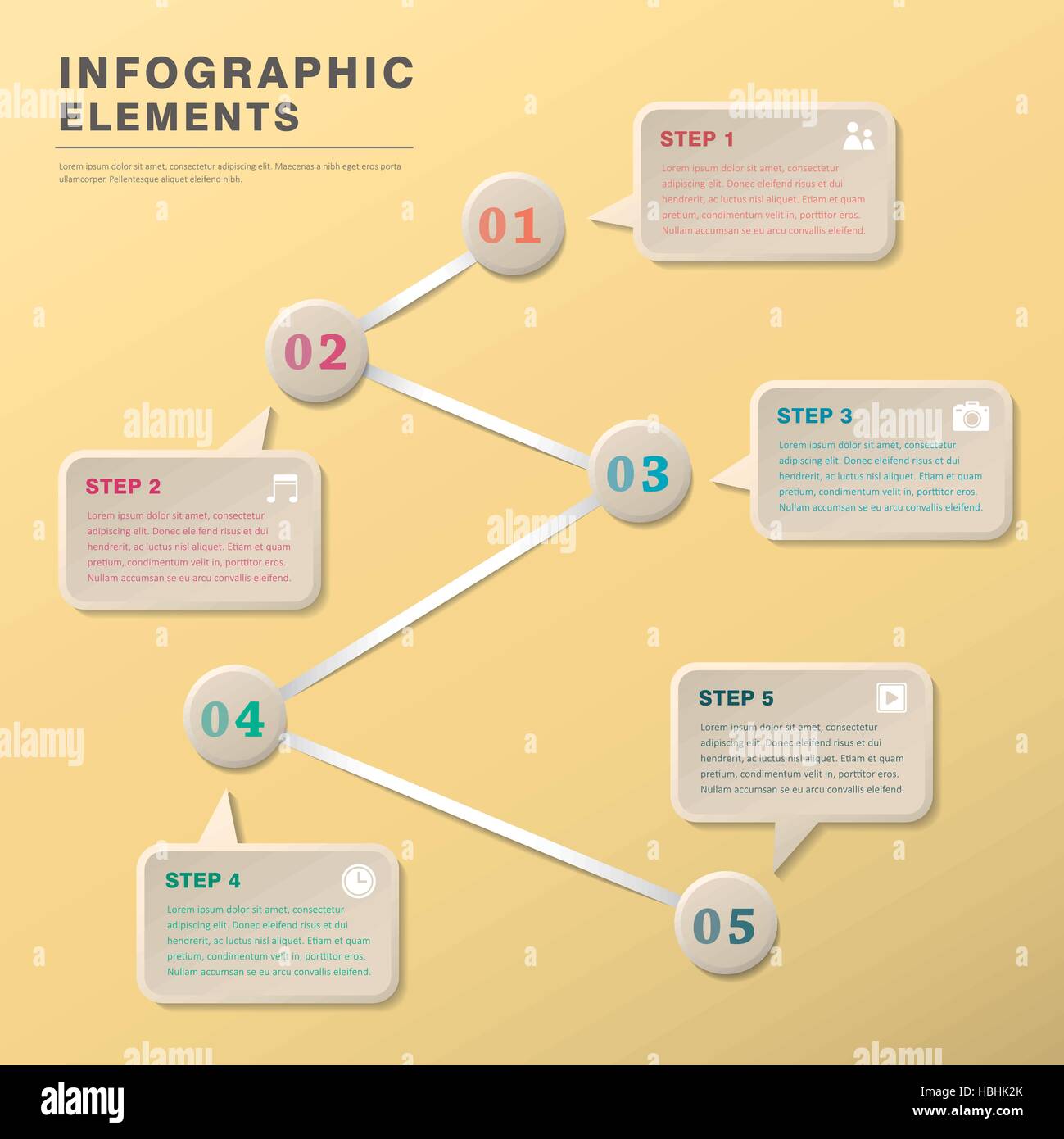 flat design vector abstract flow chart infographic elements Stock Vector Image & Art - Alamy