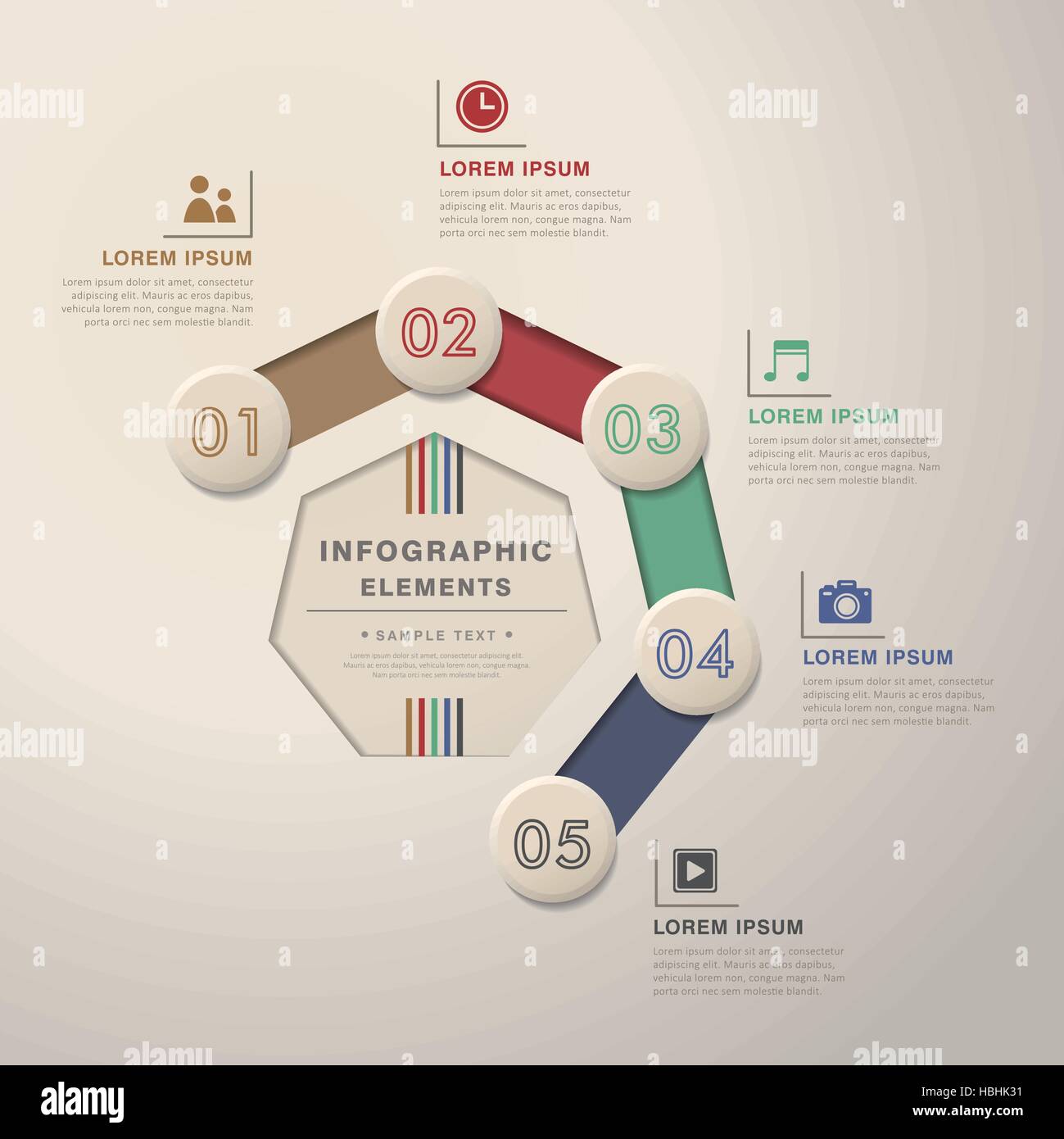 3d vector abstract flow chart infographic elements Stock Vector Image ...