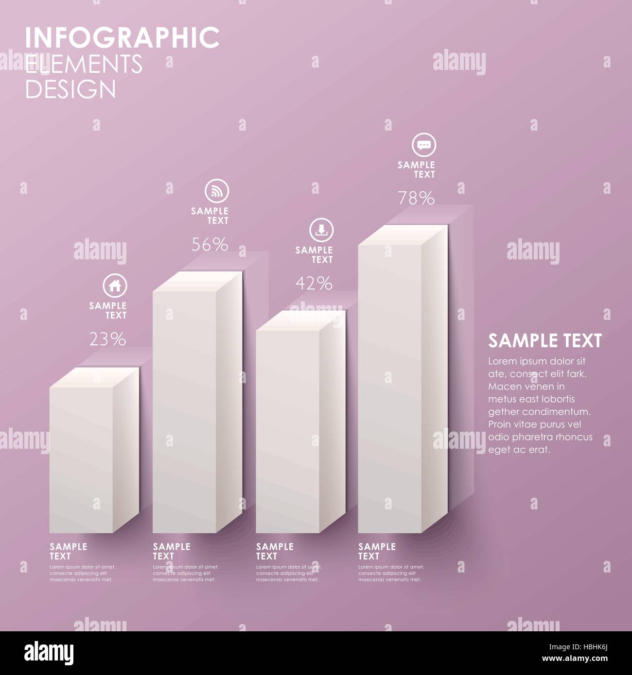 modern vector abstract bar chart infographic elements Stock Vector ...