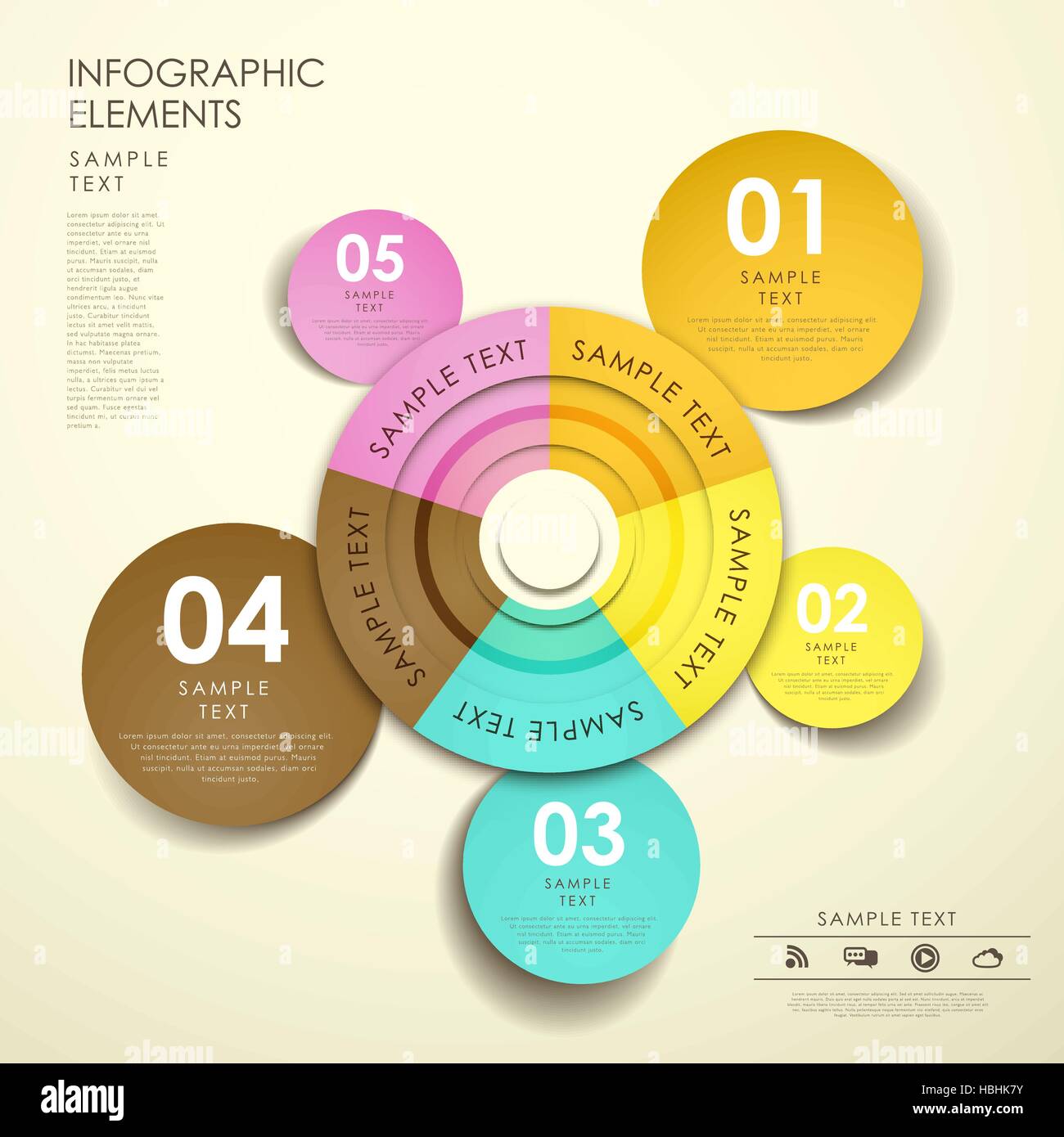 modern vector abstract origami pie chart infographic elements Stock ...