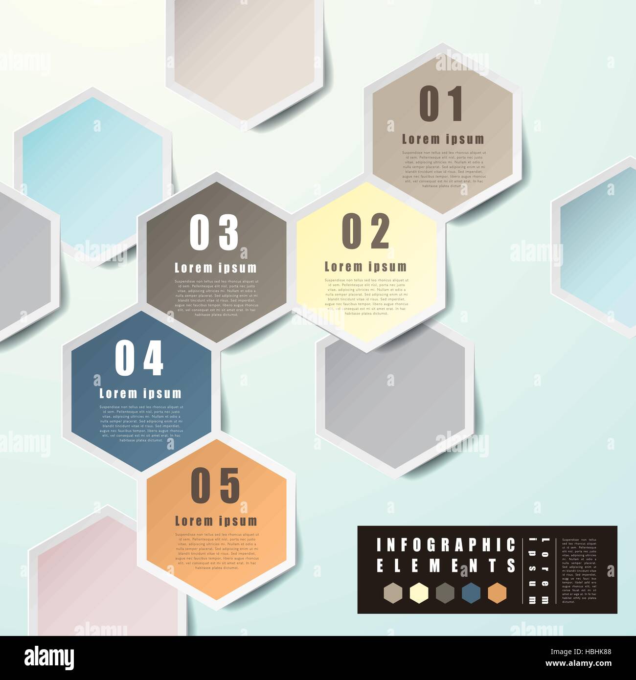modern vector abstract hexagon label infographic elements Stock Vector ...