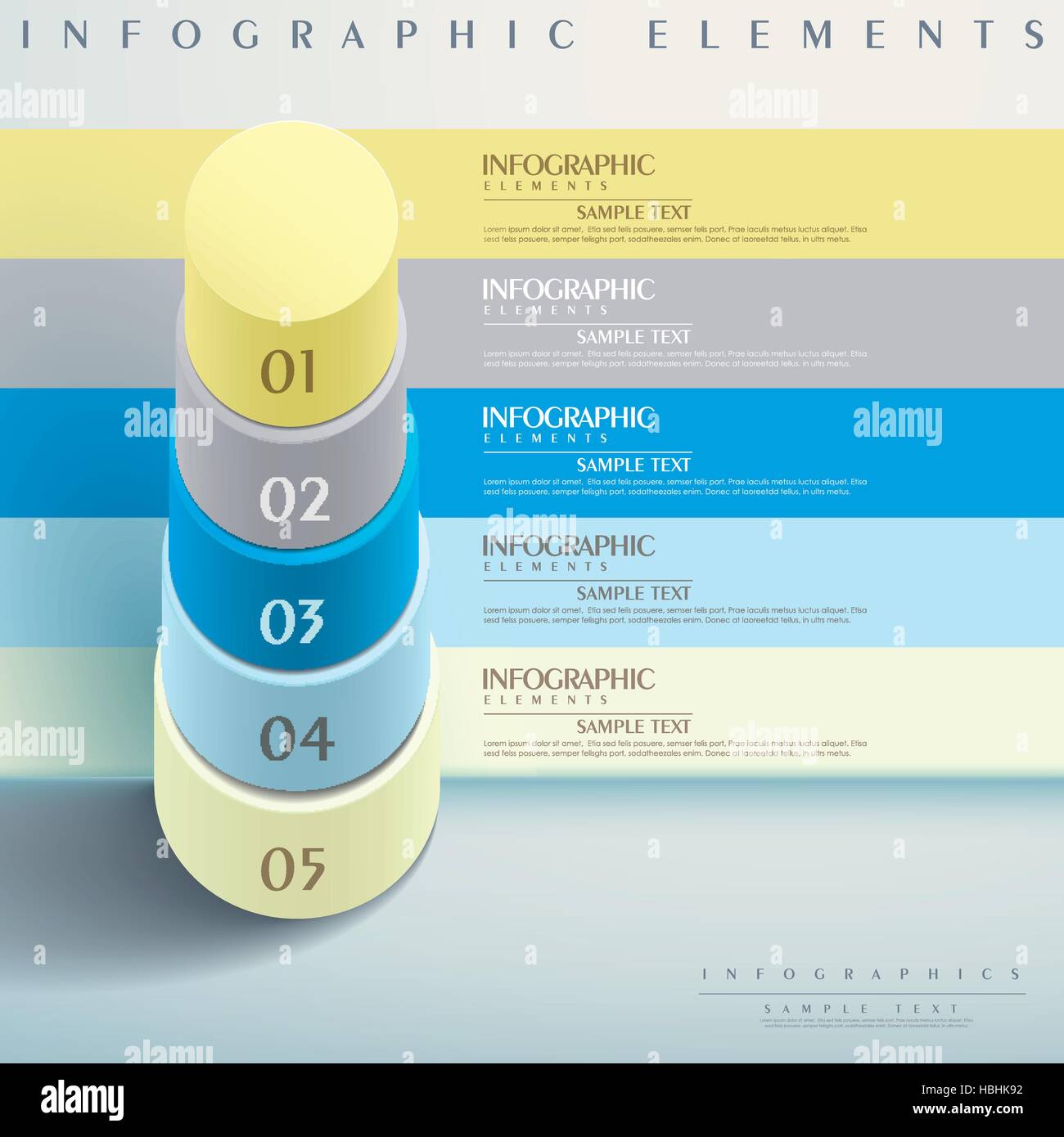 modern vector abstract 3d cylinder tower infographic elements Stock ...