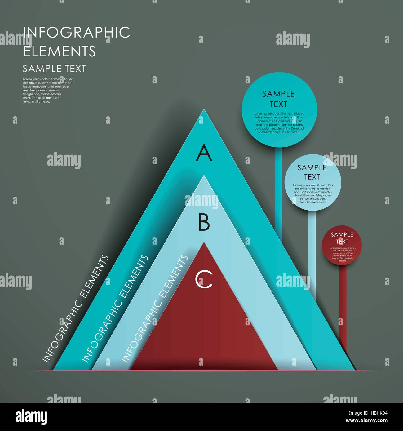 modern vector abstract 3d pyramid chart infographic elements Stock ...