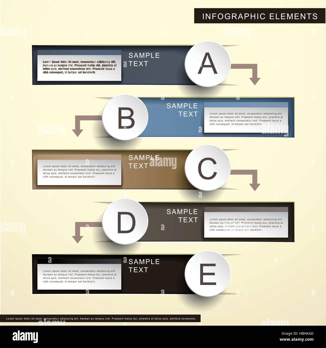 modern vector abstract flow chart with banner infographic elements ...