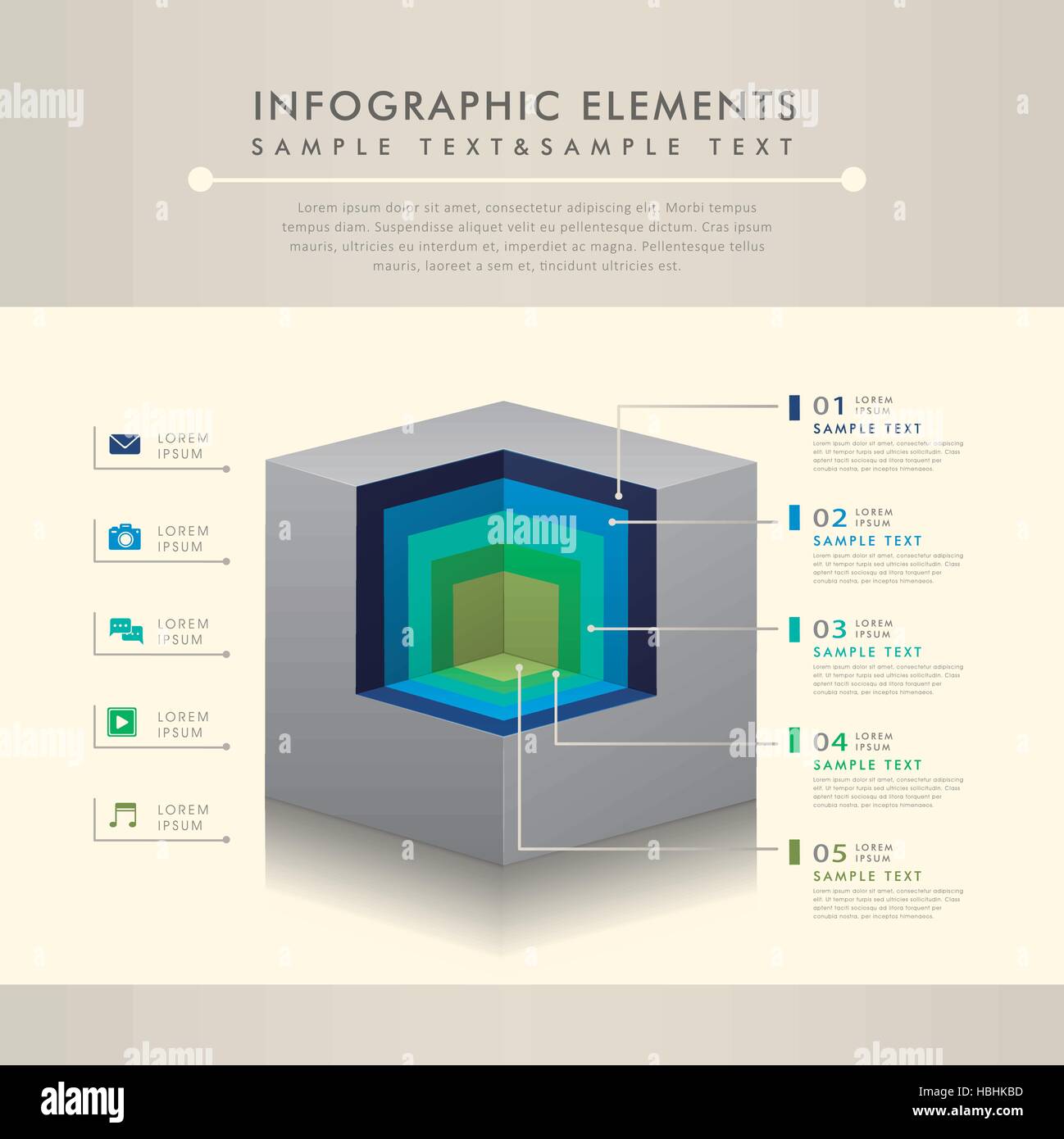 modern vector abstract cross-sectional view infographic elements Stock ...