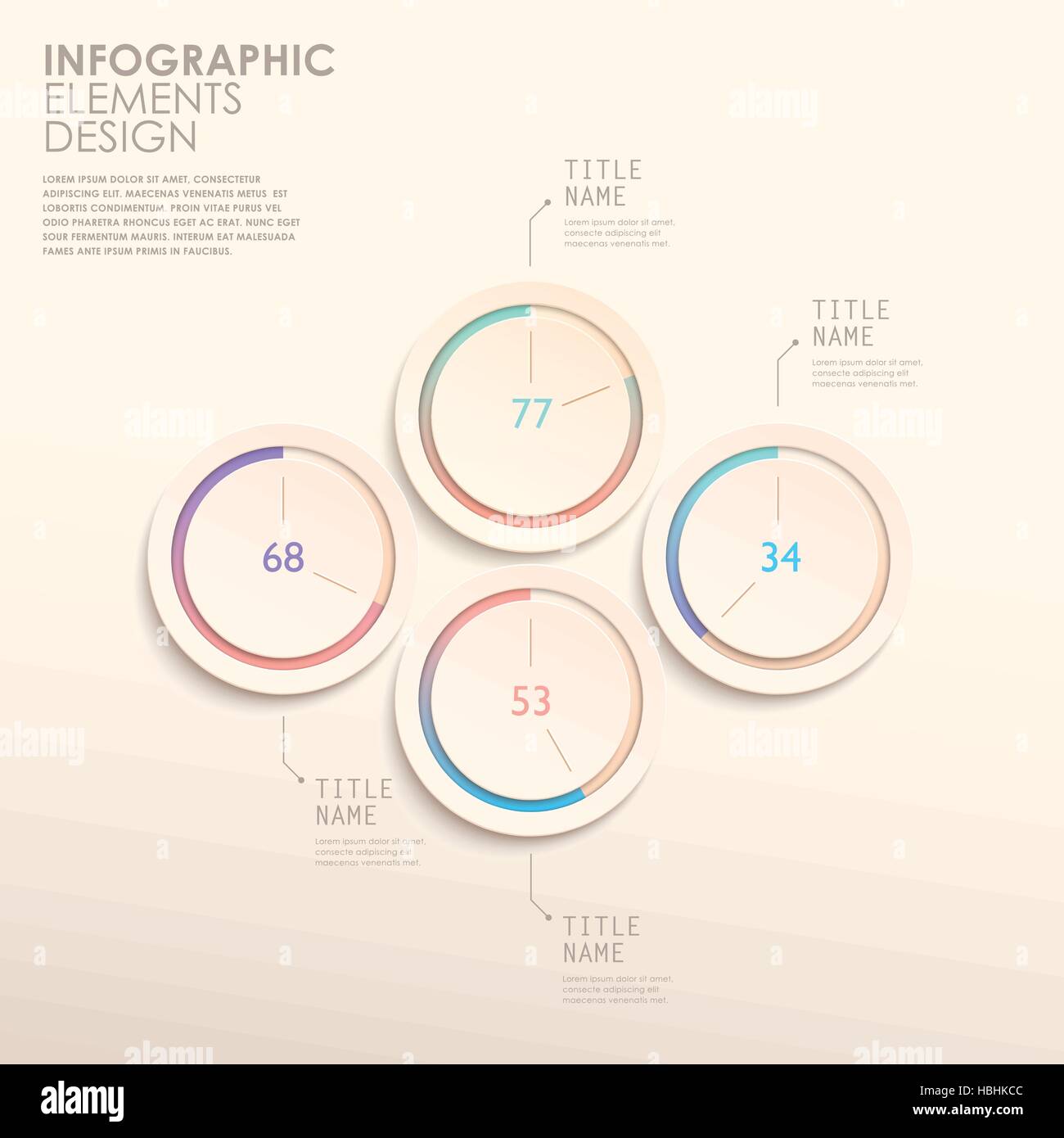 modern vector abstract circle chart infographic elements Stock Vector ...
