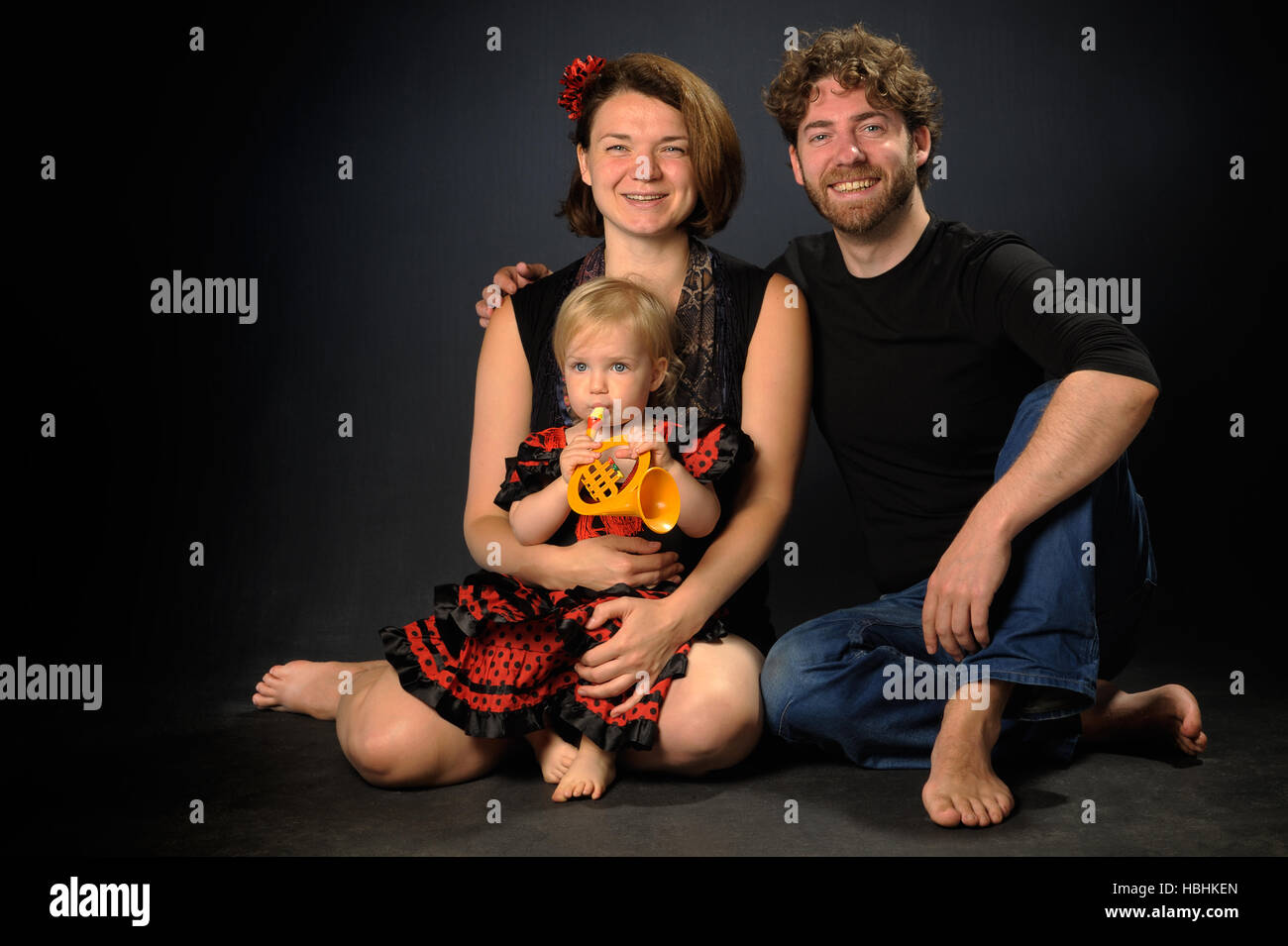 young family without baby daughter Stock Photo - Alamy