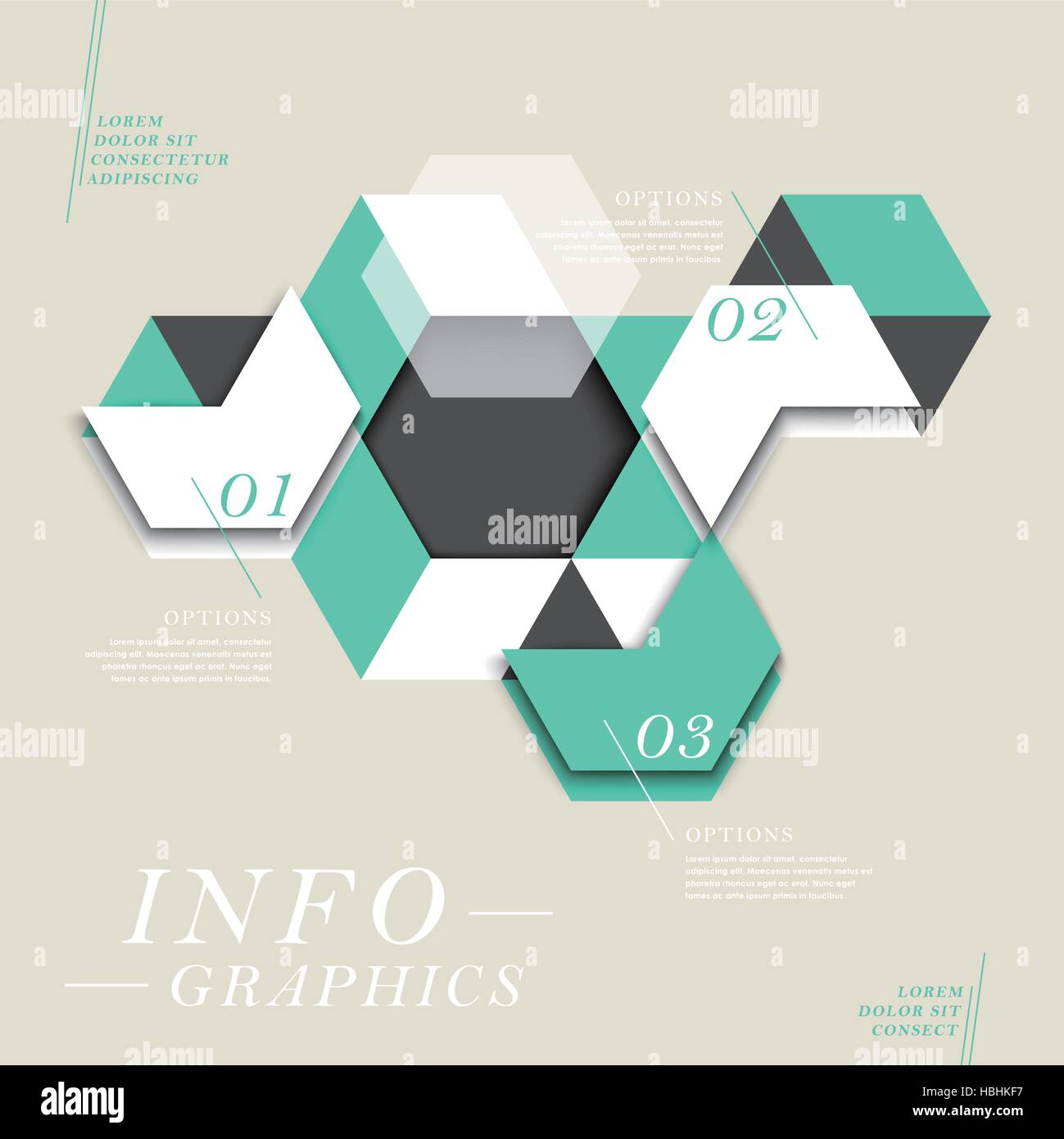 Hexagonal Infographic Stock Vector Images - Alamy