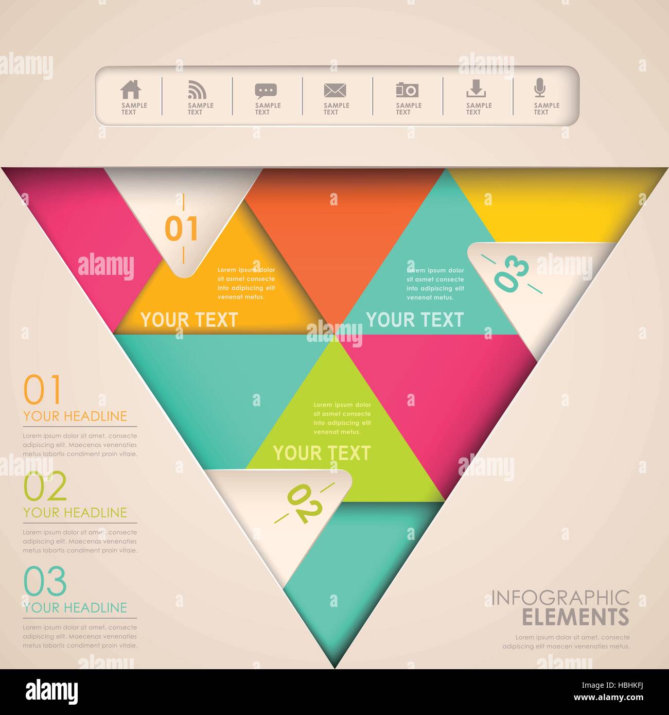 modern vector abstract triangle infographic elements Stock Vector Image ...
