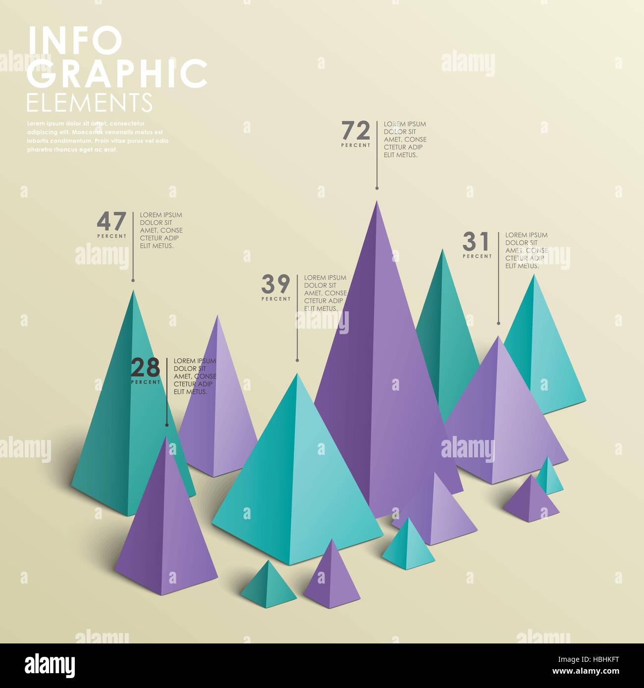 modern vector abstract pyramid chart infographic elements Stock Vector ...