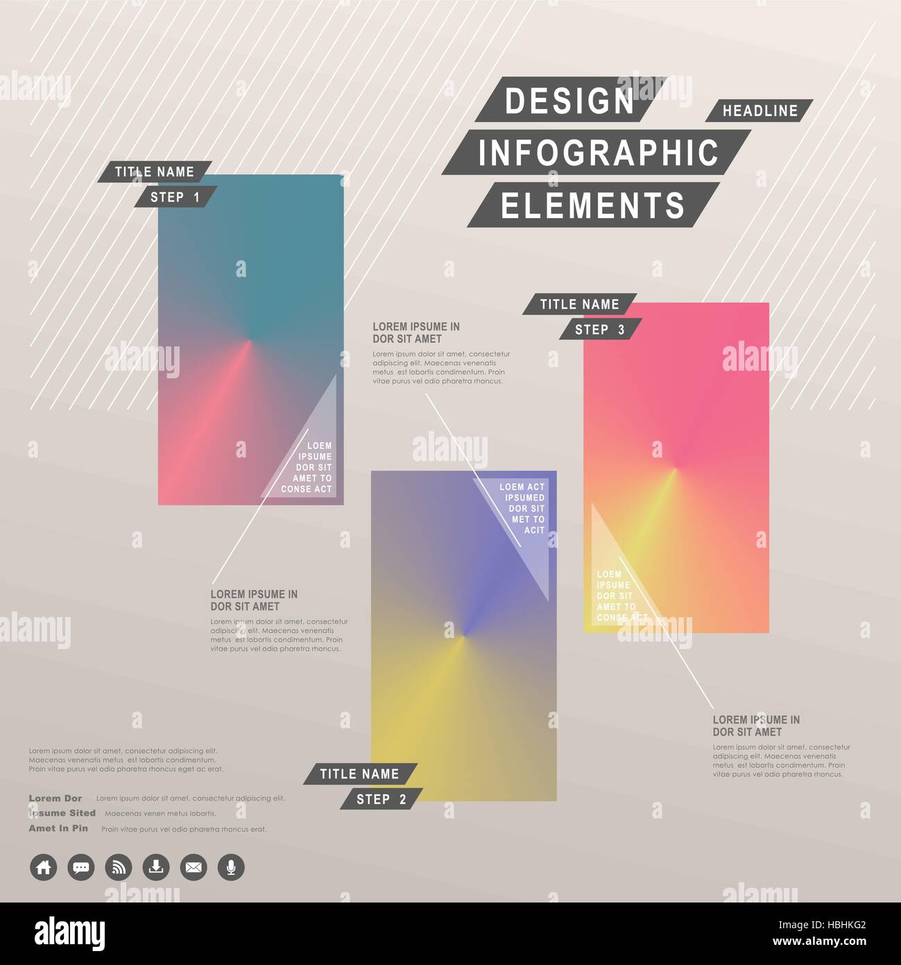 modern vector abstract cone gradient infographic elements Stock Vector ...
