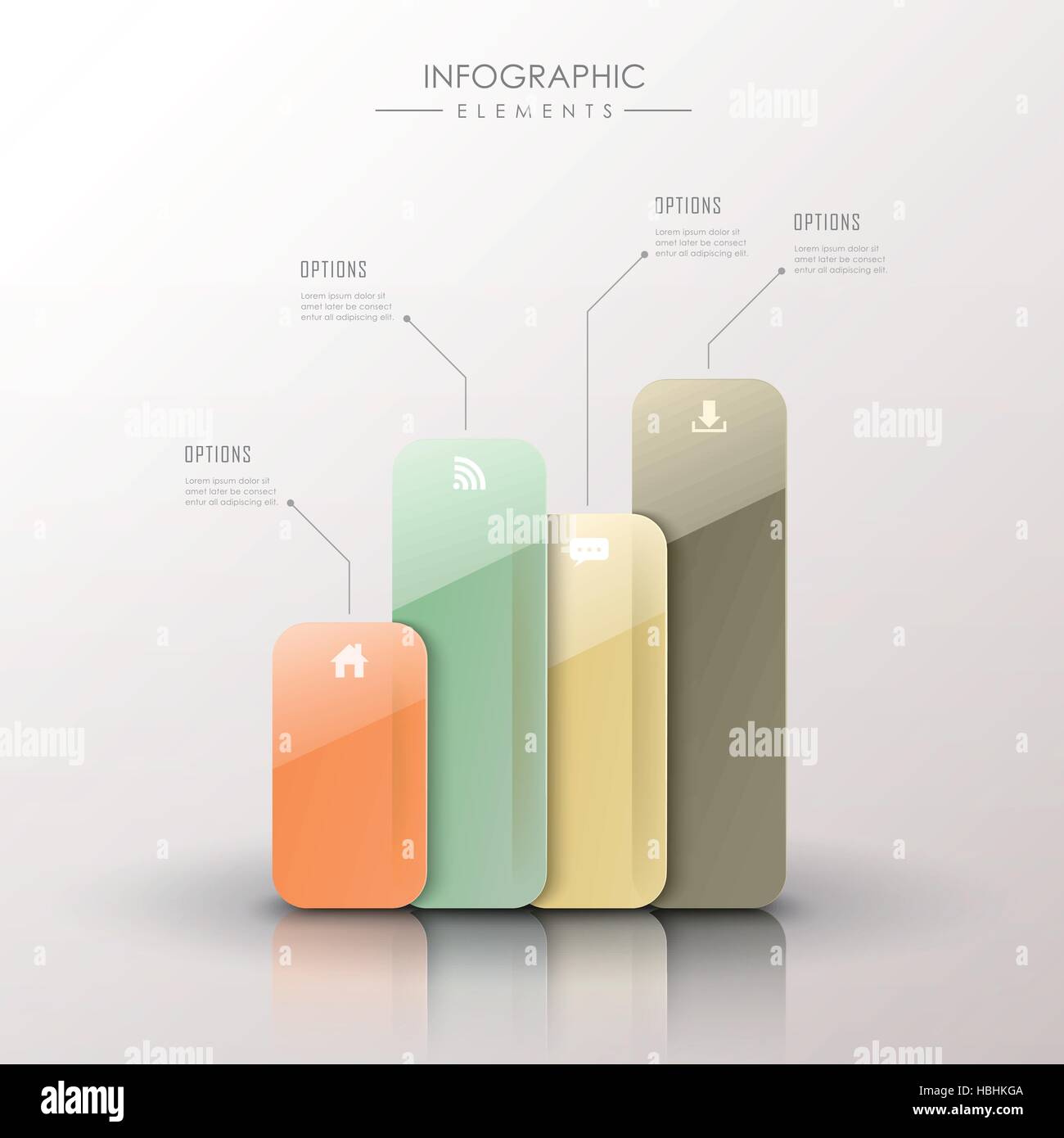modern vector abstract 3d bar chart infographic elements Stock Vector ...