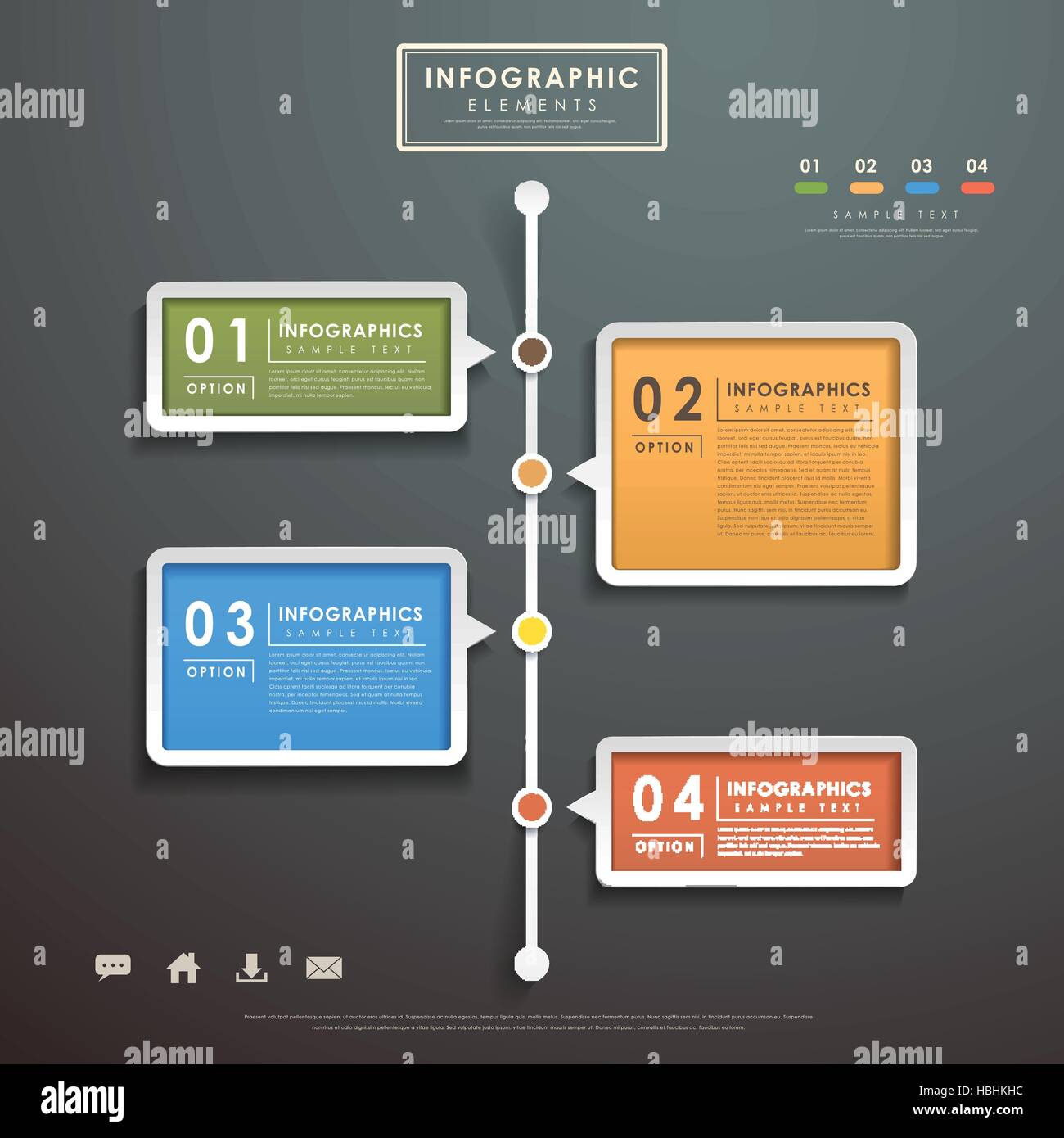 modern vector abstract flow chart infographic elements Stock Vector ...