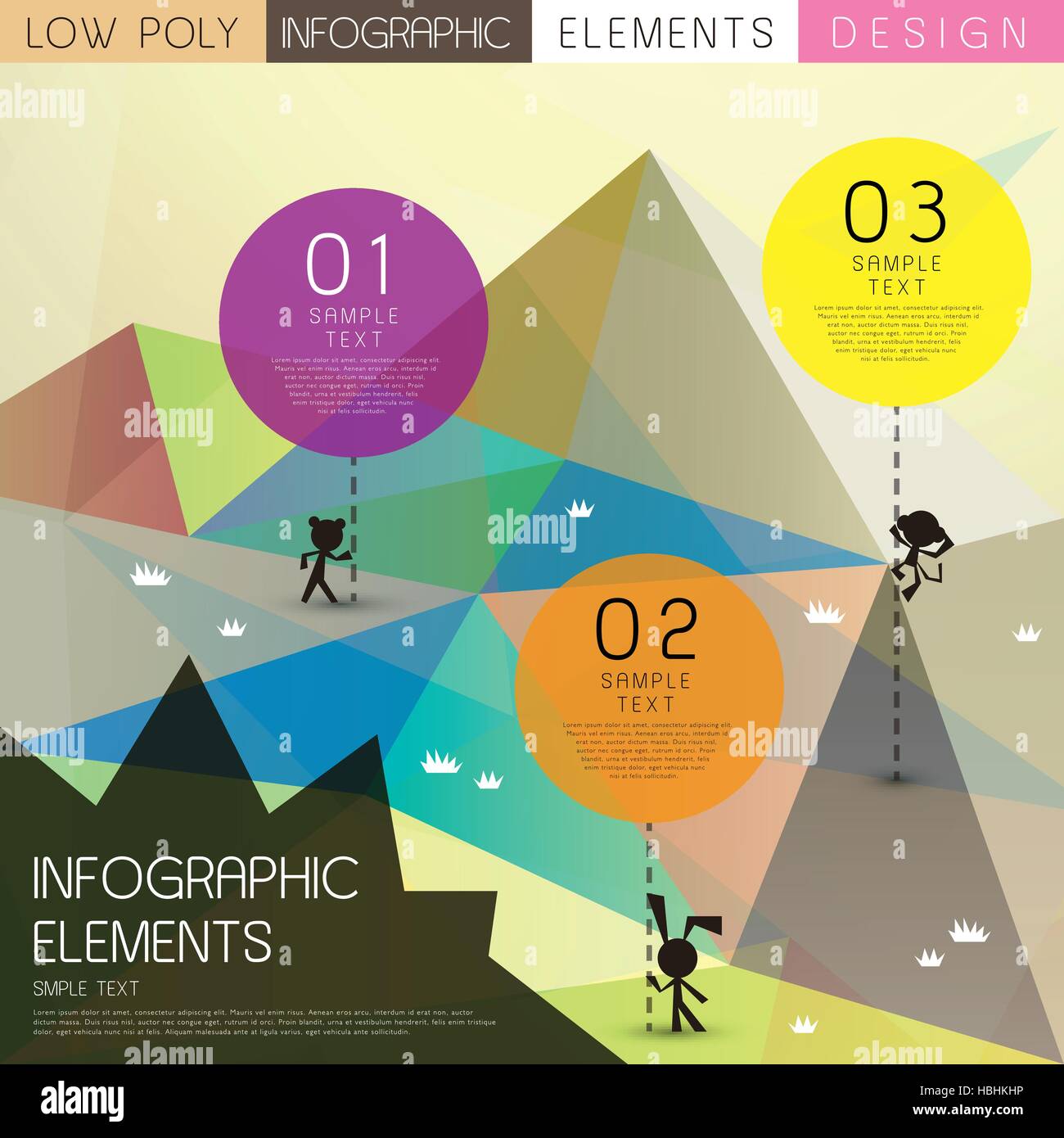 low poly style abstract infographics vector abstract infographic ...