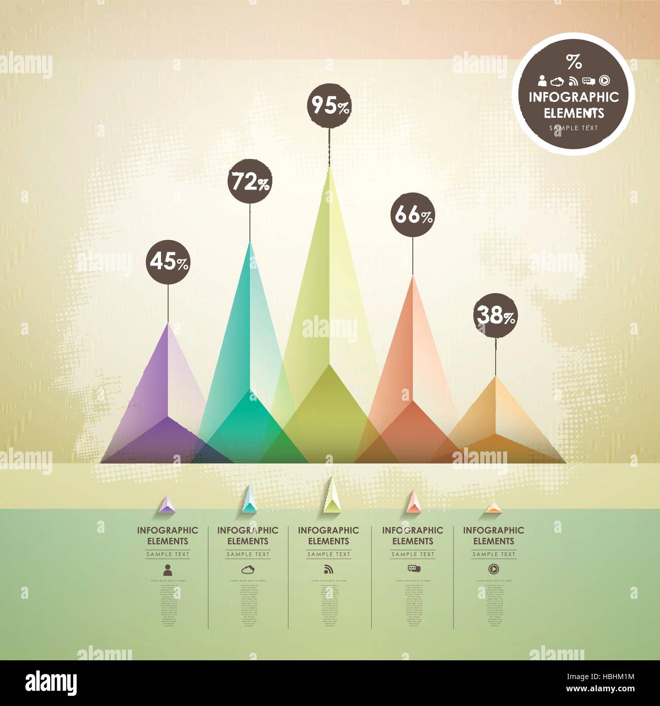 modern vector abstract pyramid chart infographic elements Stock Vector ...