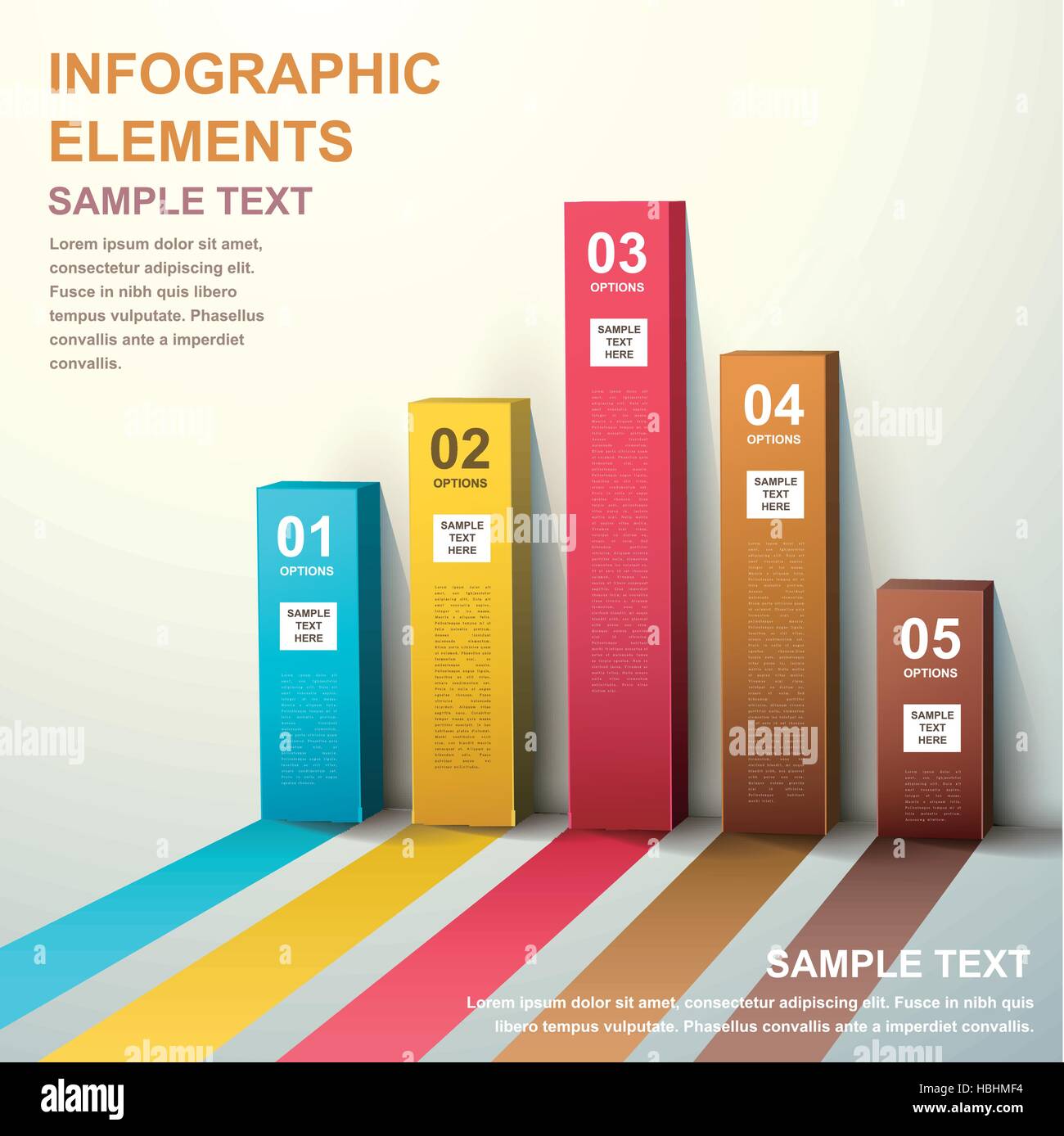 3d modern vector abstract bar chart infographic elements Stock Vector ...
