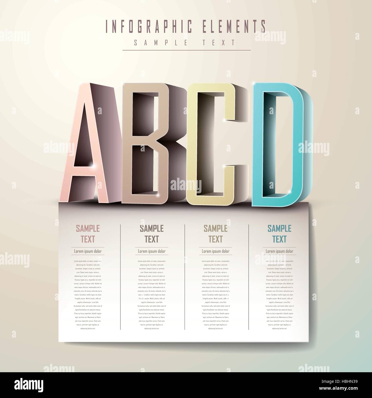 modern vector abstract 3d alphabet infographic elements Stock Vector ...