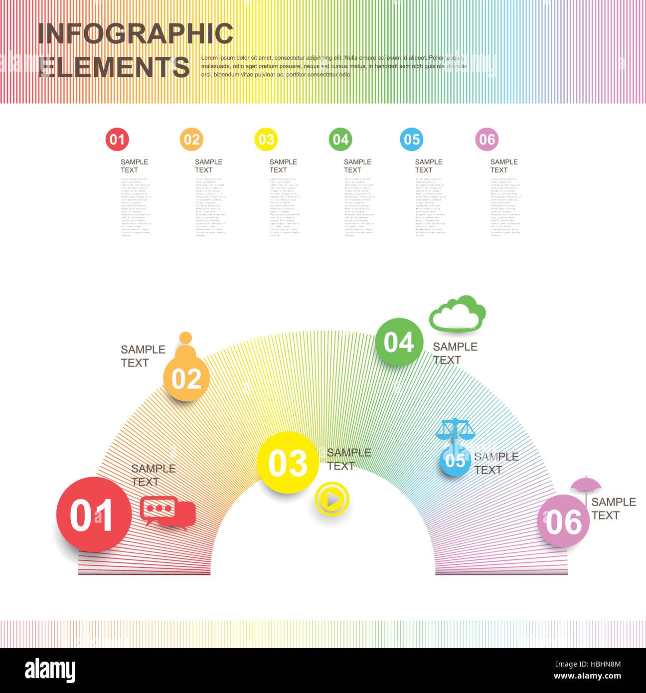 modern vector abstract rainbow infographic elements Stock Vector Image ...
