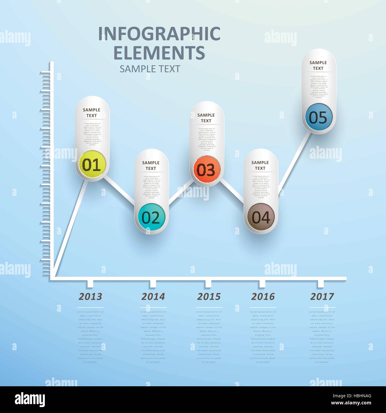 modern vector abstract line chart infographic elements Stock Vector ...