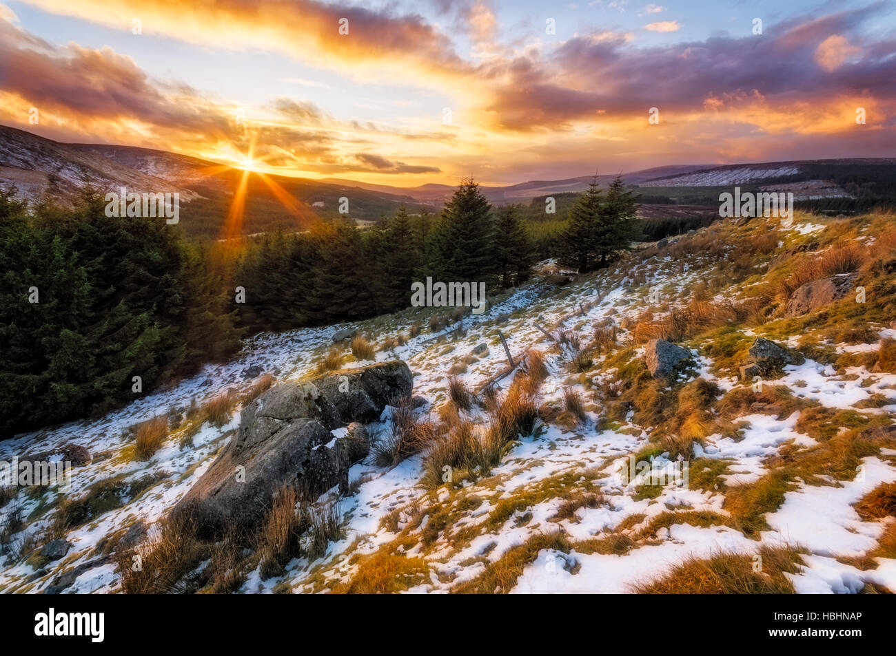 Snow in Wicklow Mountains Stock Photo - Alamy
