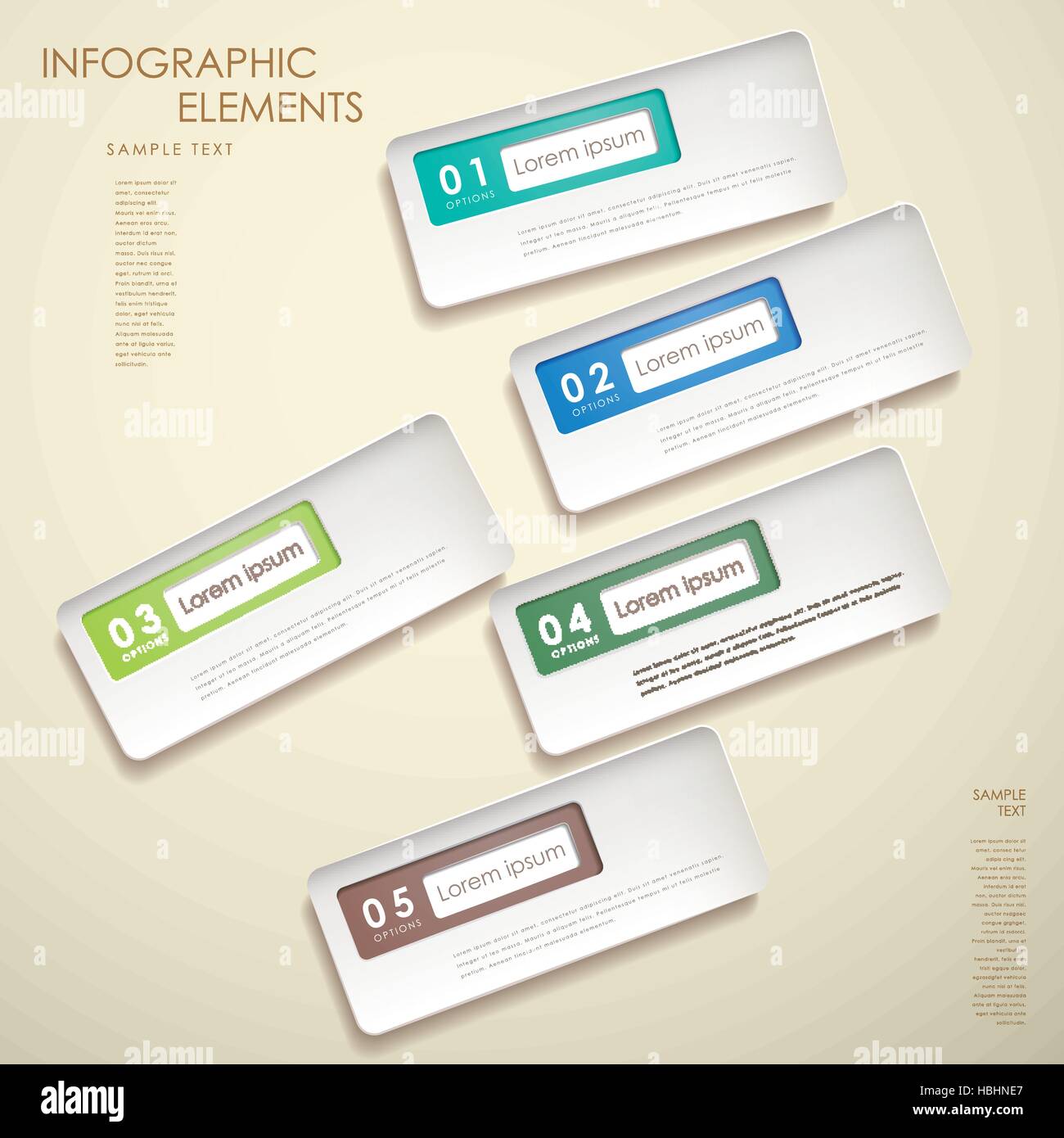 3d modern vector abstract banner infographic elements Stock Vector ...