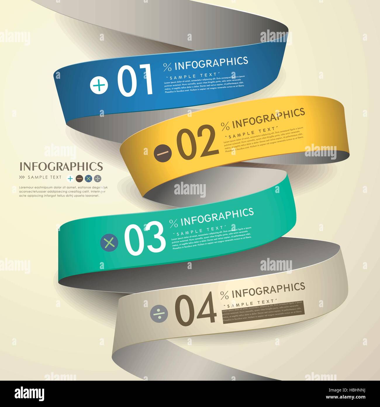 3d paper modern vector abstract flow chart infographic elements Stock ...