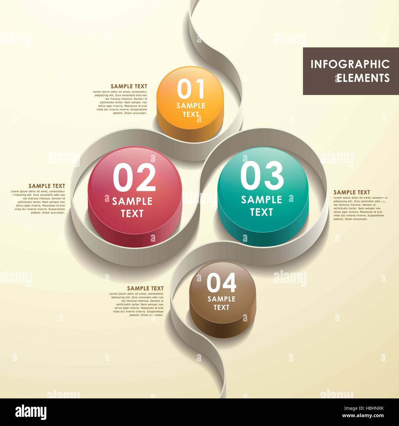 3d modern vector abstract flow chart infographic elements Stock Vector ...