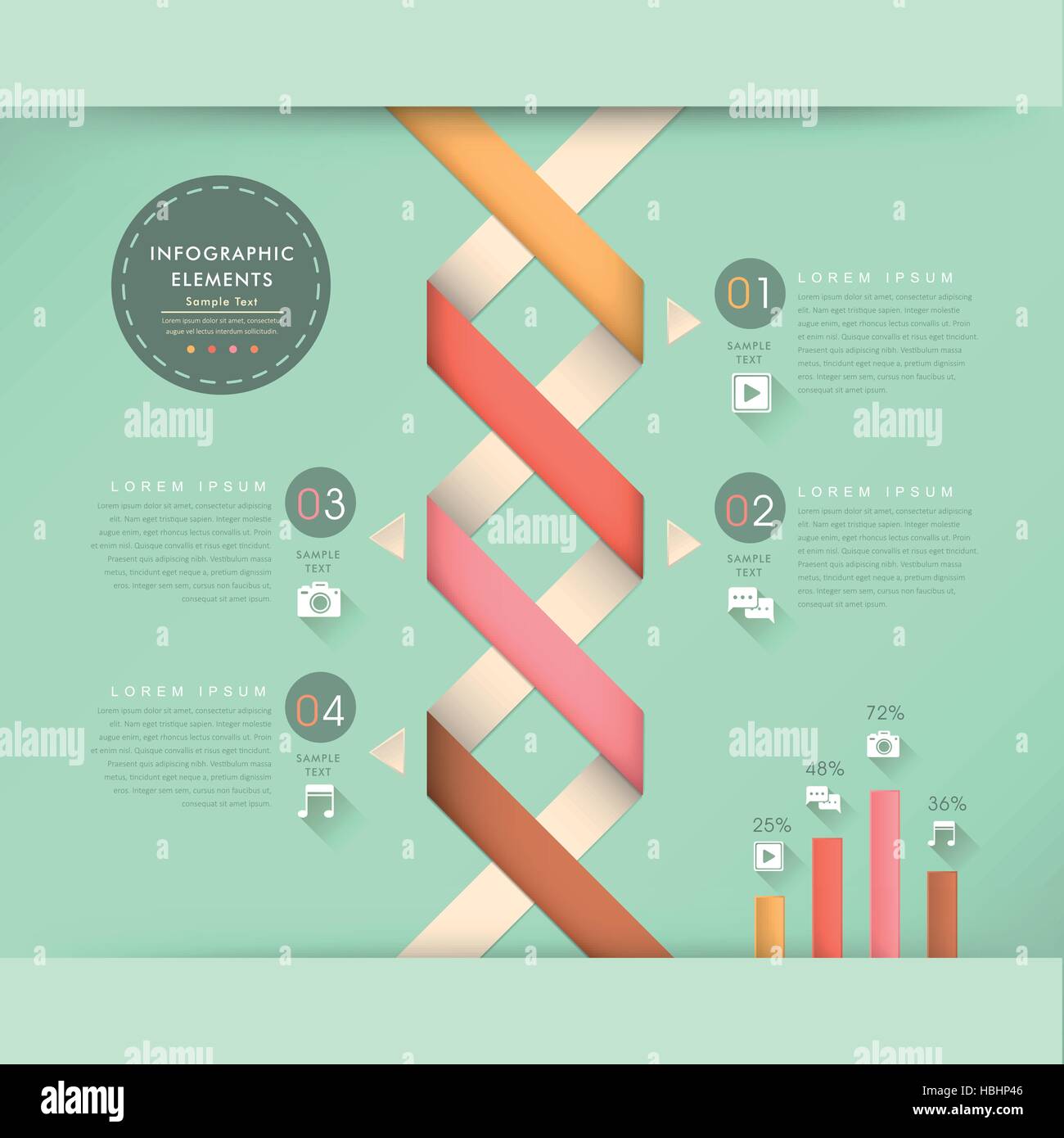 modern vector origami flow chart infographic elements Stock Vector ...