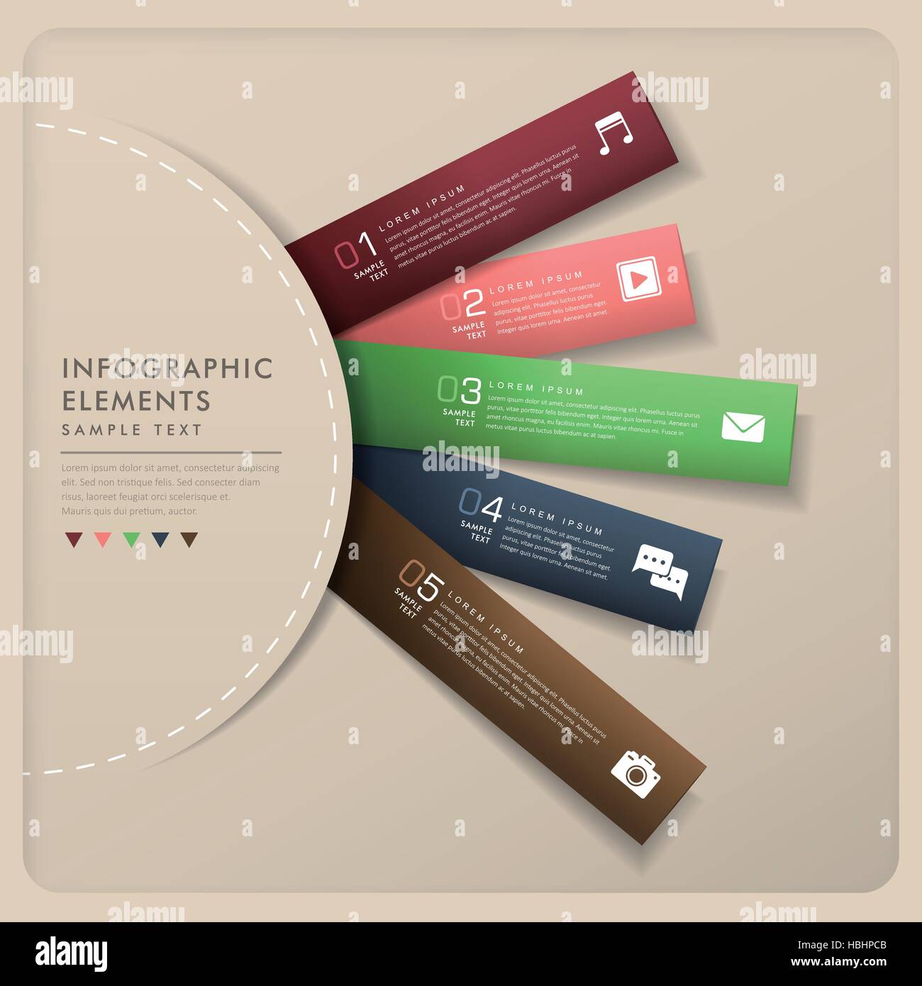 3d modern vector abstract banner infographic elements Stock Vector ...