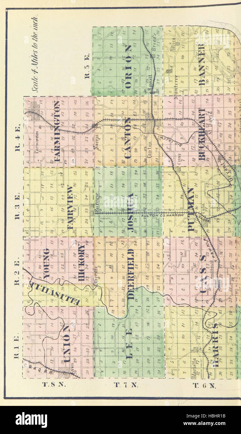 Fulton county map hi-res stock photography and images - Alamy