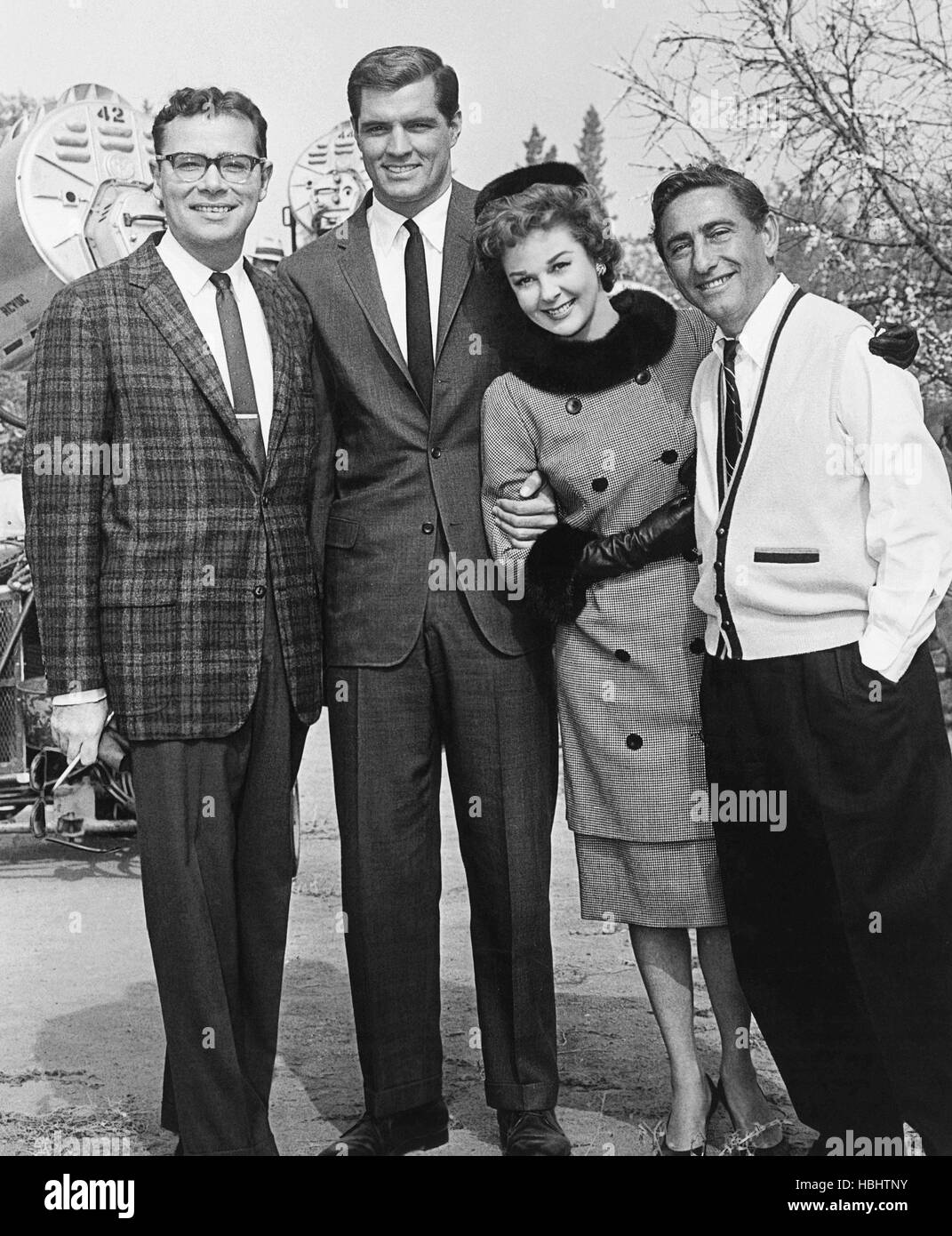 BACK STREET, from left: producer Ross Hunter, John Gavin, Susan Hayward ...