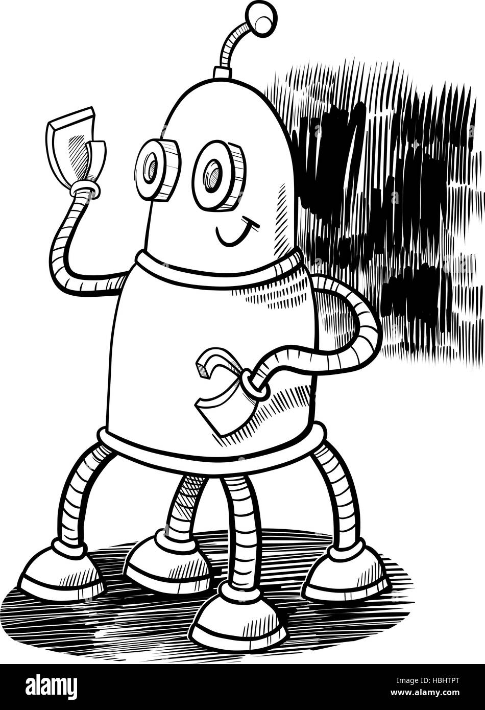 Robot Mask Coloring Page