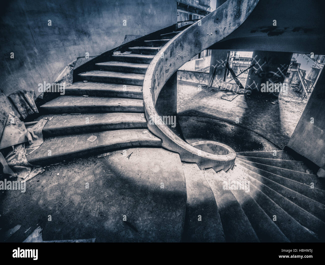 Concrete Spiral Staircase Stock Photos & Concrete Spiral Staircase ...